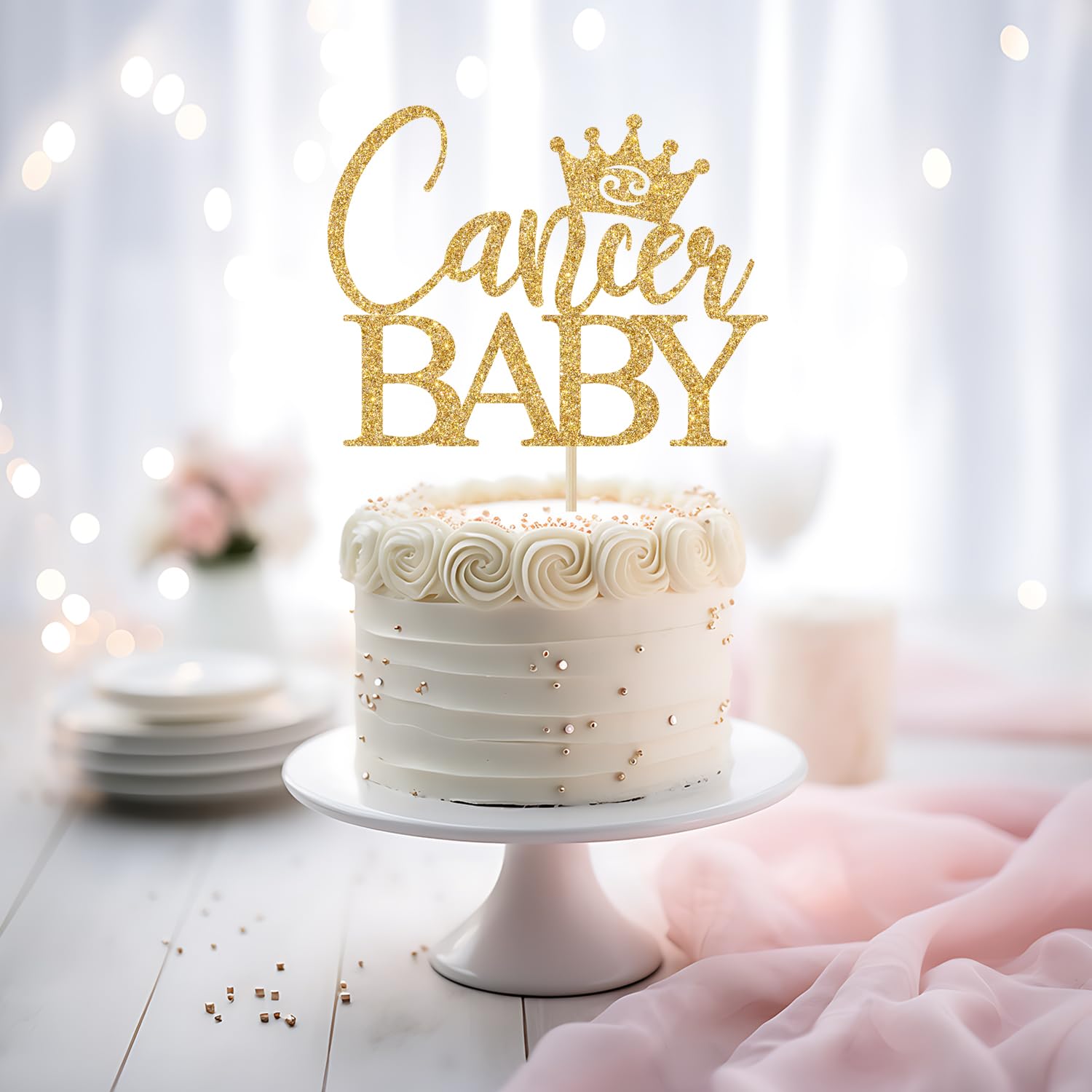Snapklik.com : Cancer Baby Cake Topper, Cancer Baby Shower Decorations ...