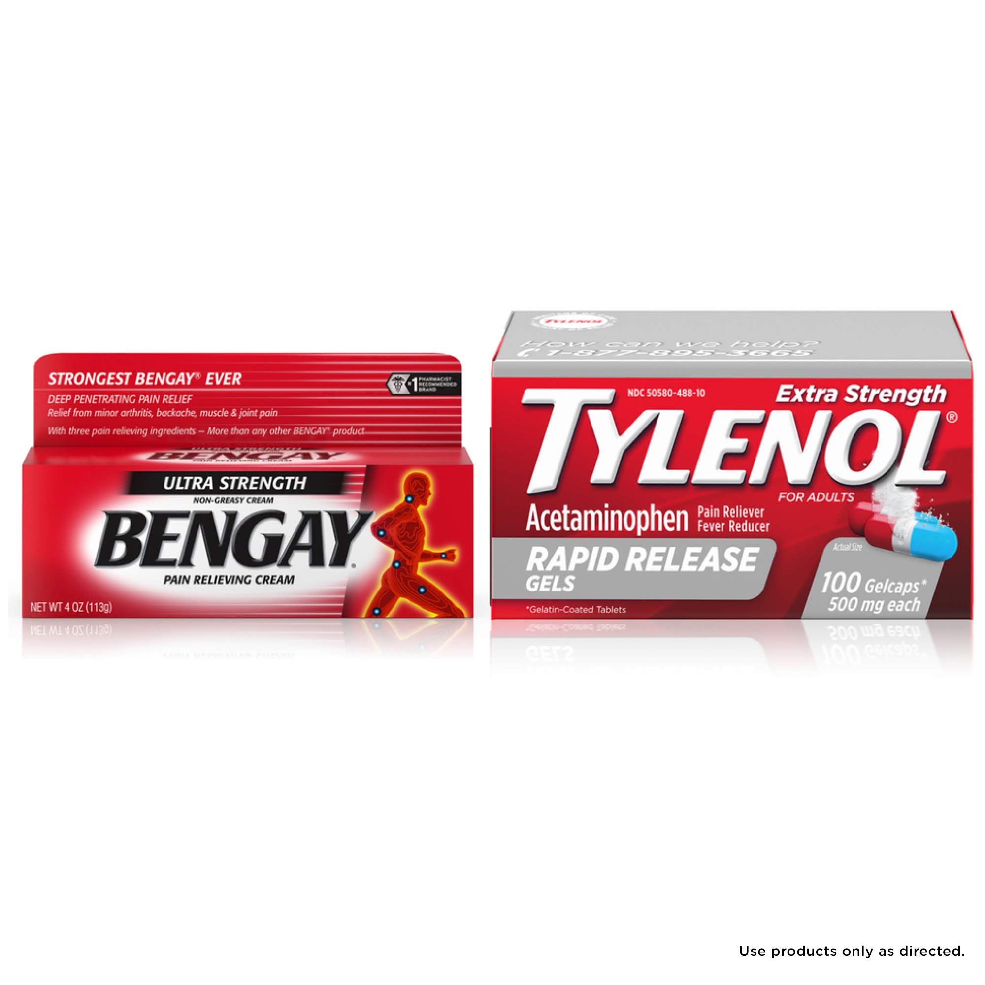 Buy BENGAY Ultra Strength Pain Cream, Topical Analgesic 4 oz & Rapid ...