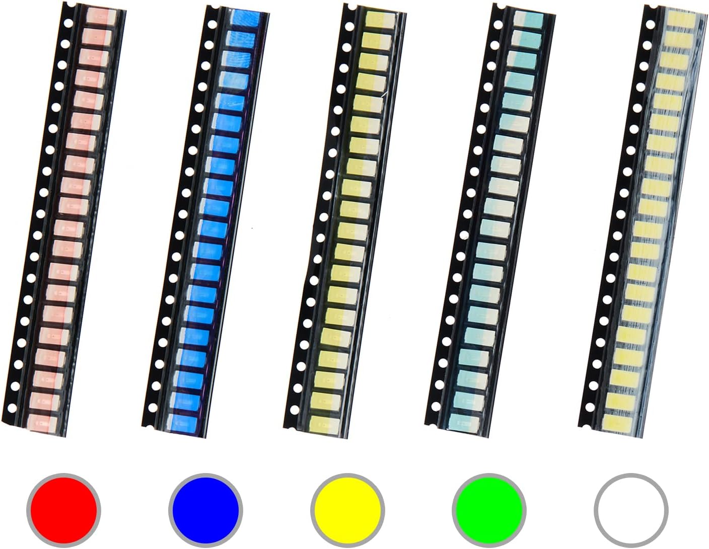 Amazon.com: Bridgold 100pcs 5 Types Colors 5730 Red Yellow Blue Green ...