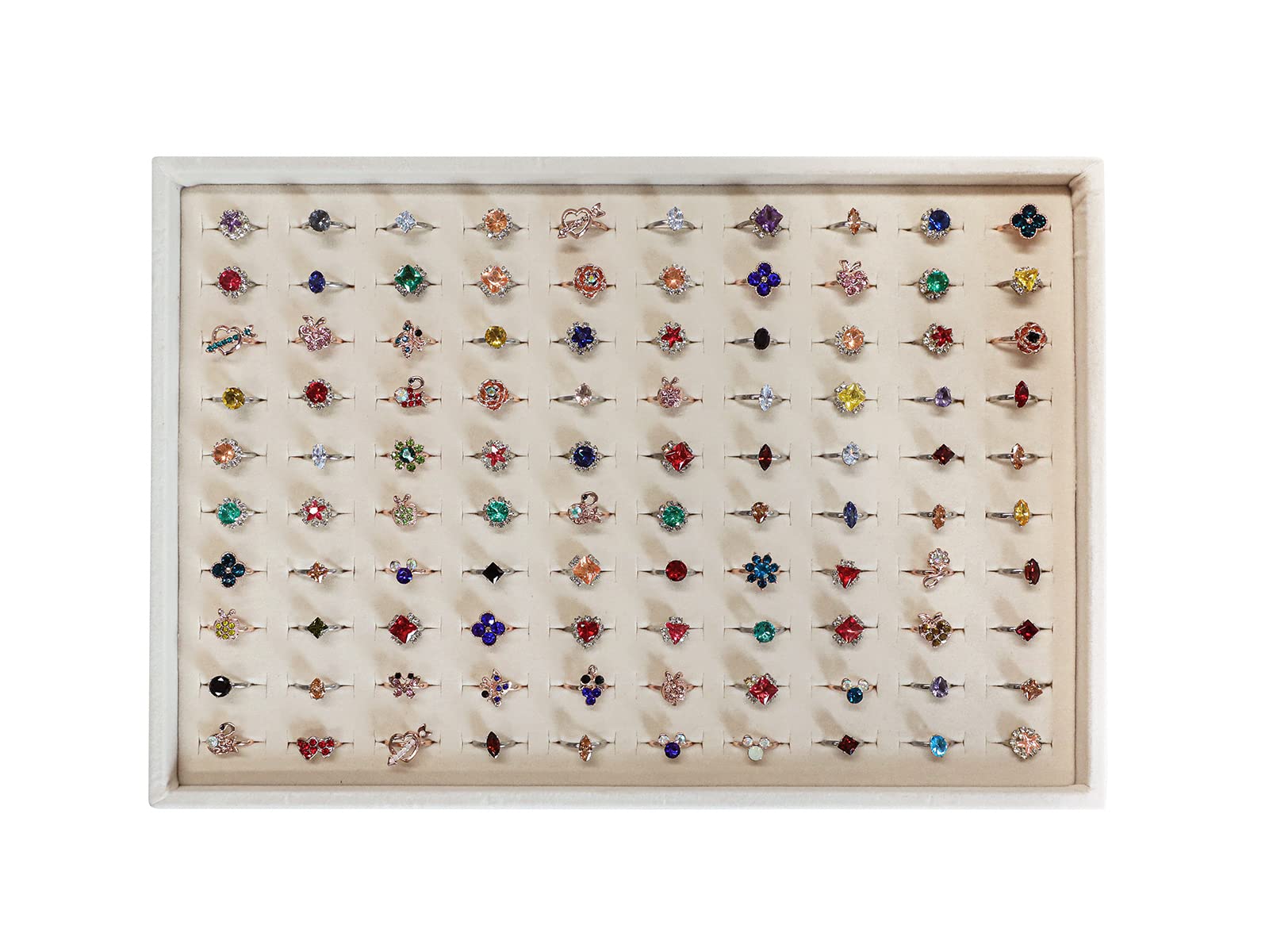 Amazon.com: Stratelife Velvet Ring Storage Jewelry Tray Stackable ...