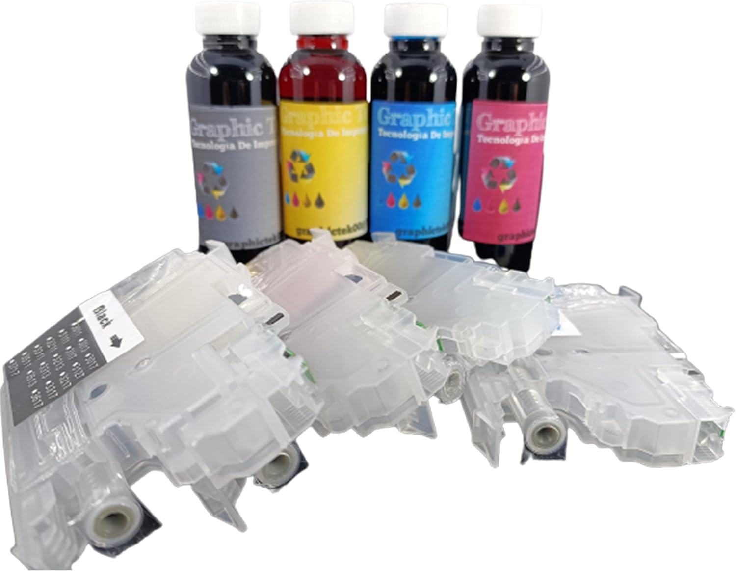 Cartuchos Permanentes Rellenables Graphic tek Compatible Cartuchos ...