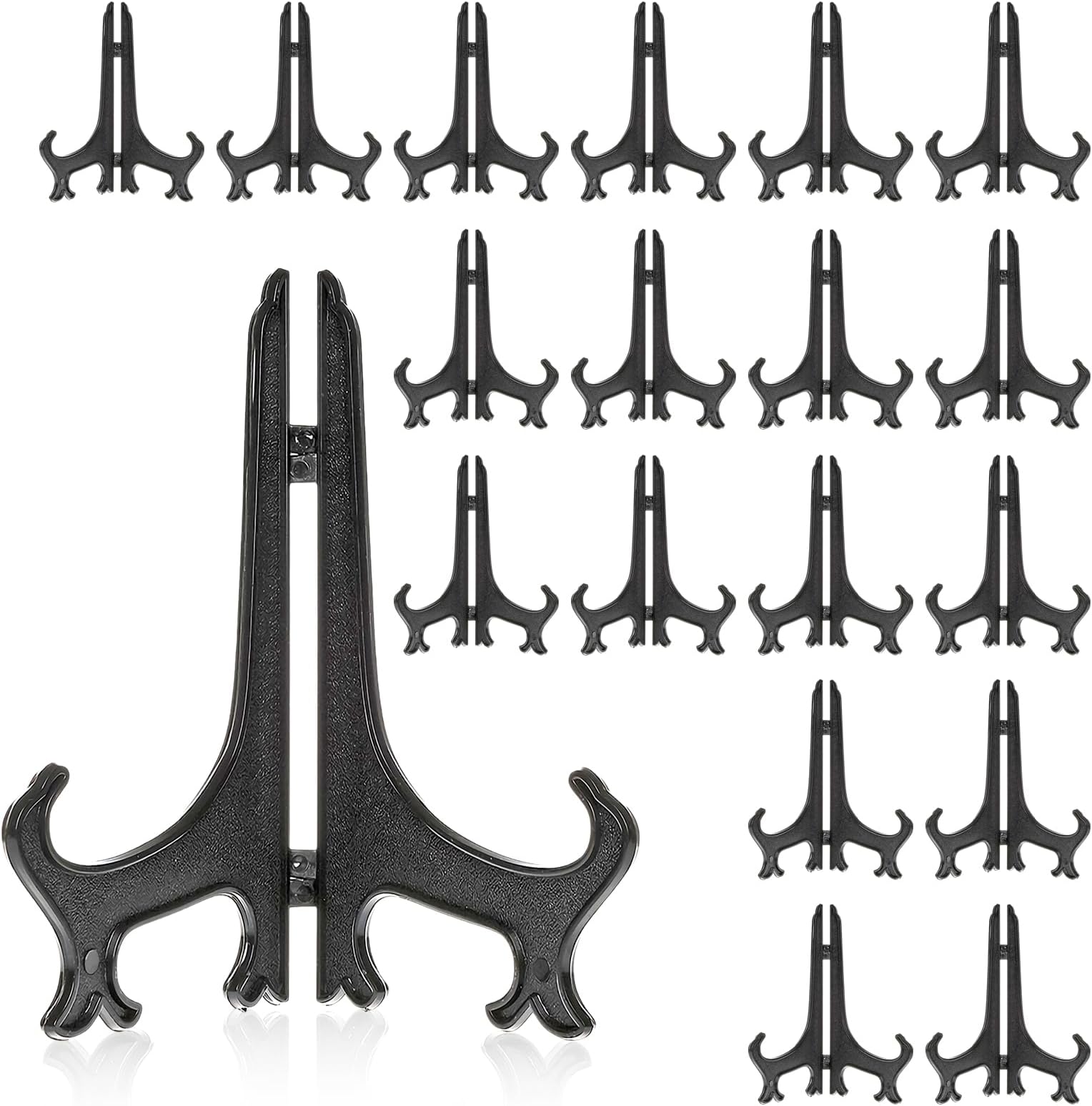 Amazon.com: Zorfeter 15 Pcs 6 Inch Black Plastic Easels or Stand/Plate ...