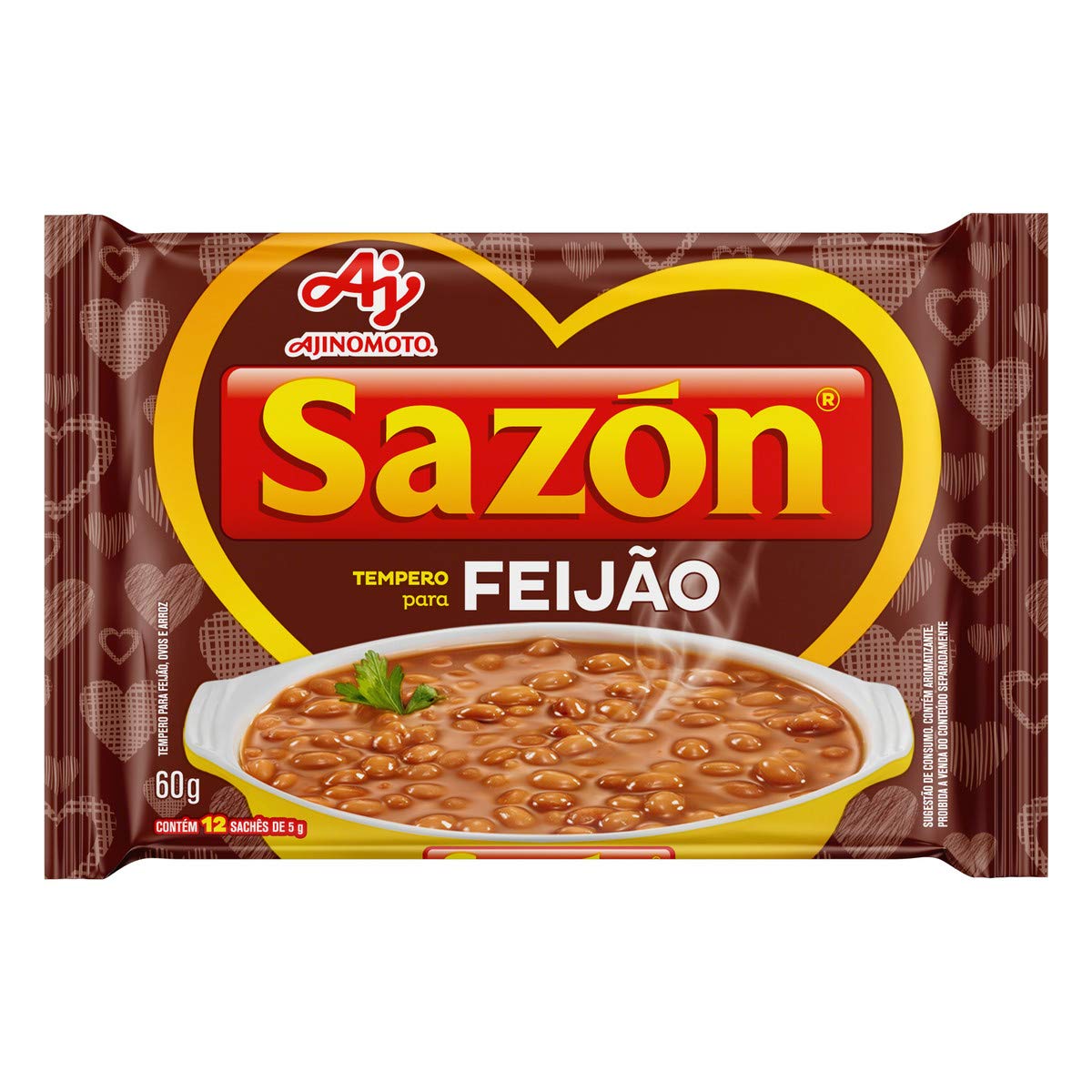 Amazon.co.jp: 味の素 総合調味料 サゾン/フェジョン、フェジョアーダ用/60g(12x5g)/SAZON/feijao : 食品 ...