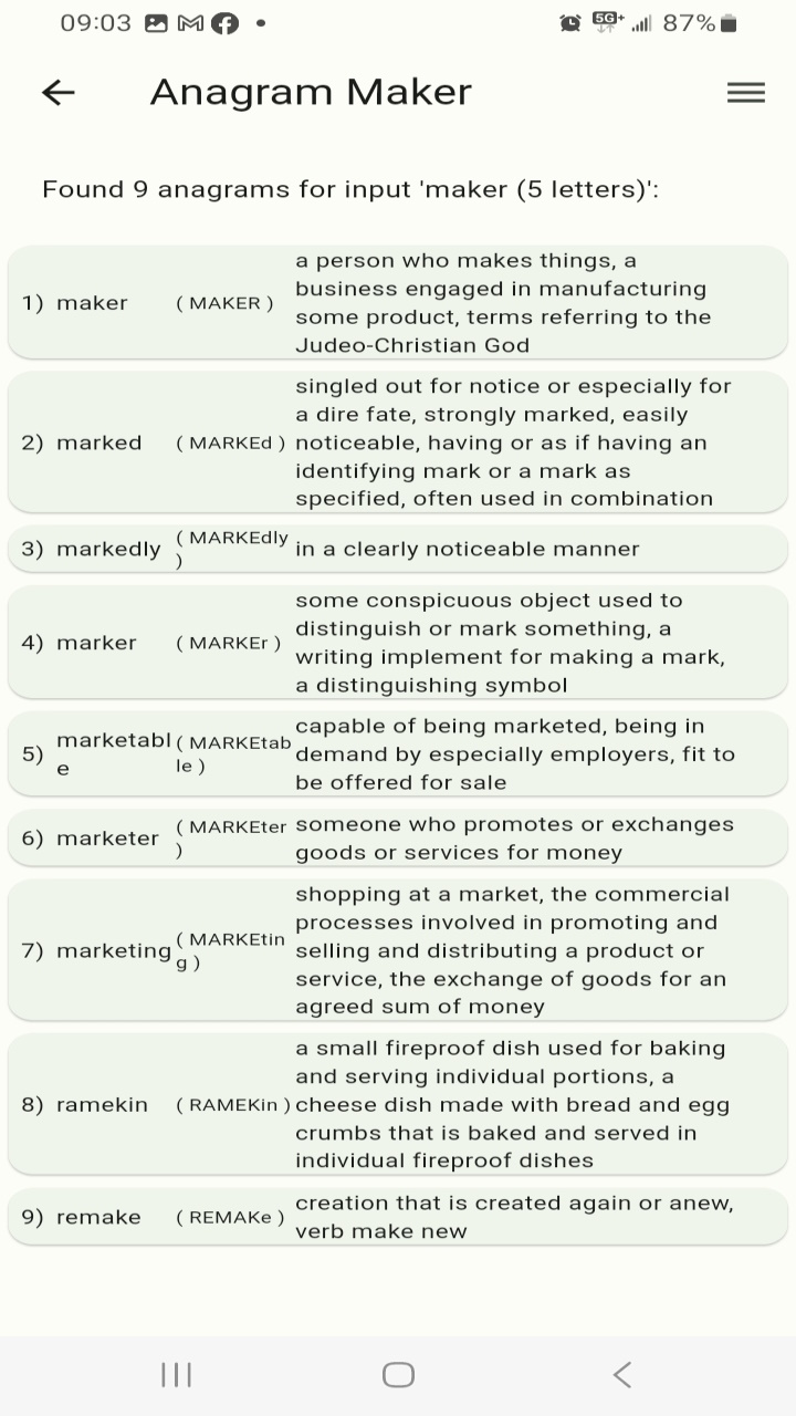 Anagram Maker - Aplicativo na Amazon Appstore