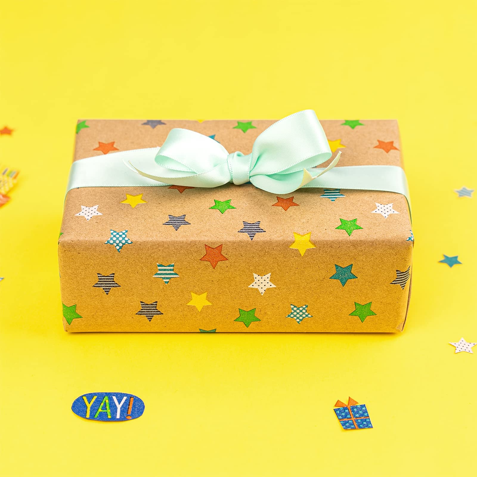 Snapklik.com : MAYPLUSS Kraft Birthday Wrapping Paper Roll - Mini Roll ...