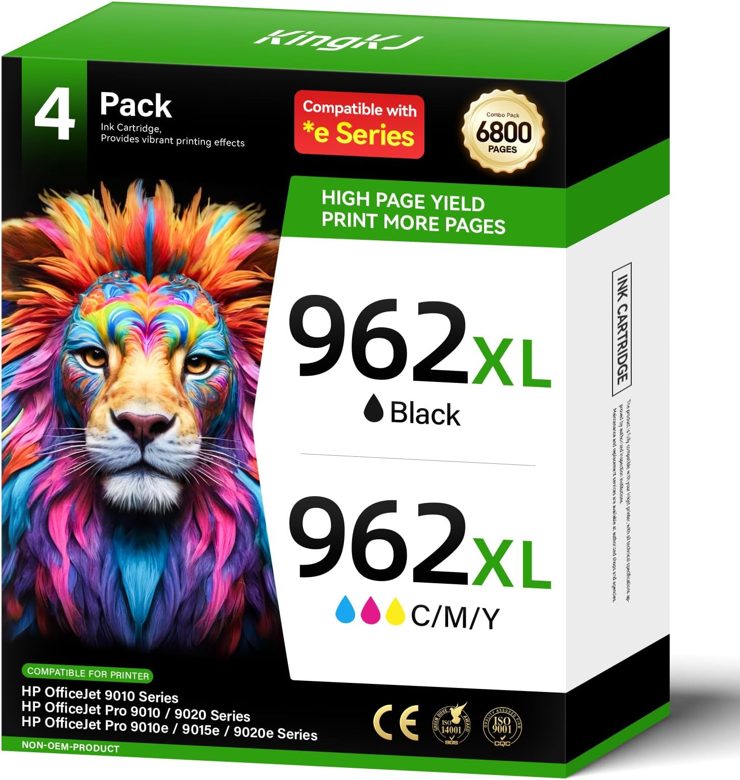 Amazon.com: 962XL Ink Cartridges Black Color Combo Pack Compatible for ...
