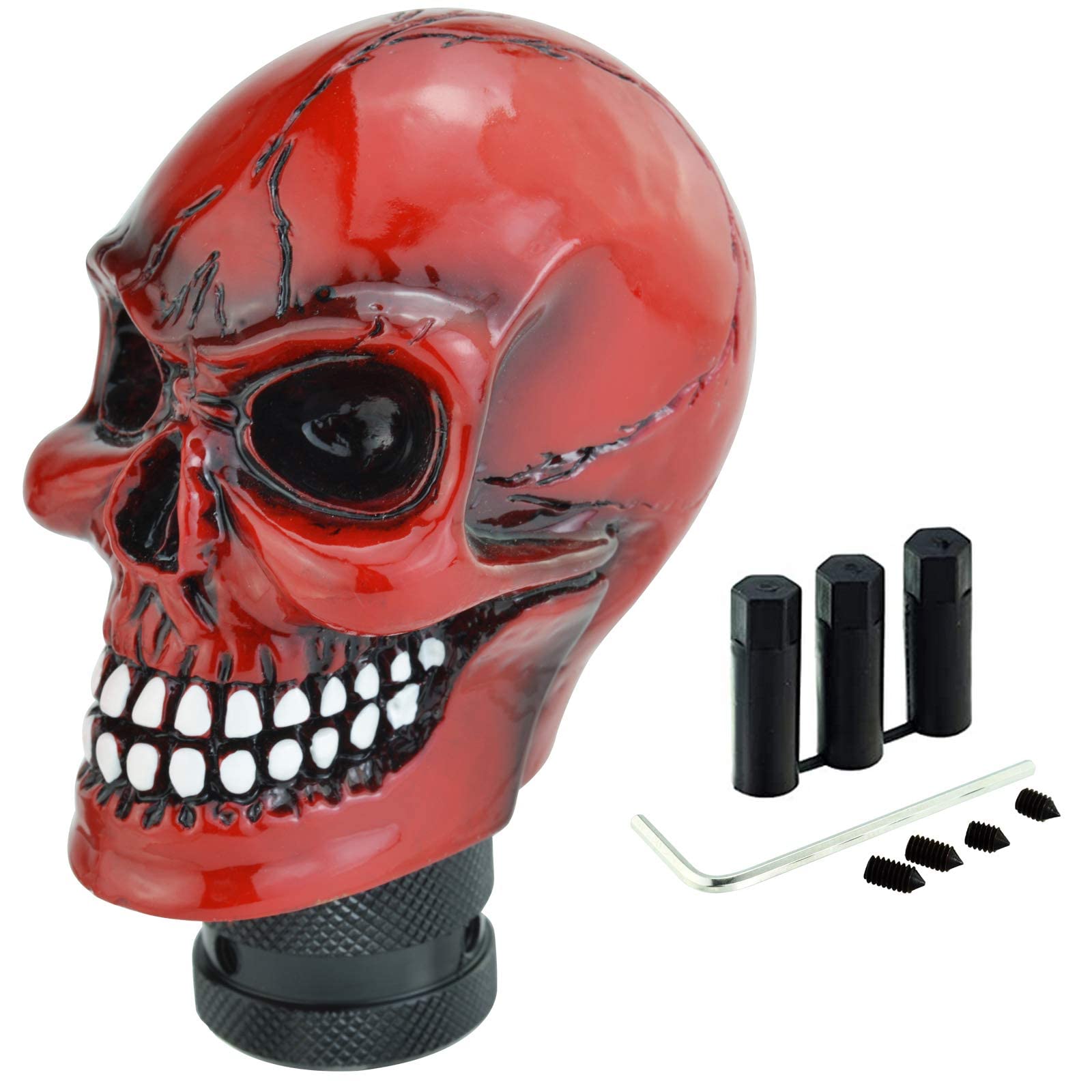 Snapklik.com : Lunsom Skull Gear Shift Head Resin Shifter Knob Car ...