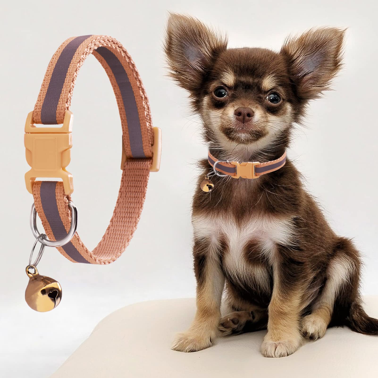 Snapklik.com : Jecikelon 6 PCS Reflective Puppy Collars Adjustable Pup ...