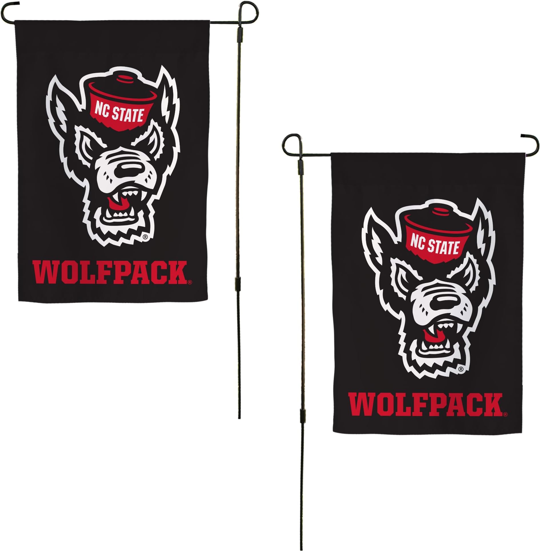 Amazon.com : North Carolina State Wolfpack Wolf Eyes Garden Flag with ...