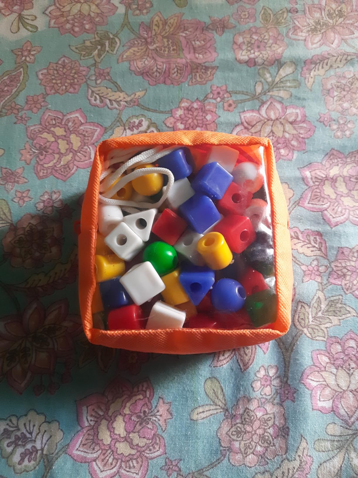 KidsClue 3D Counting Beads Toy with Thread Multi Colour and Small ...