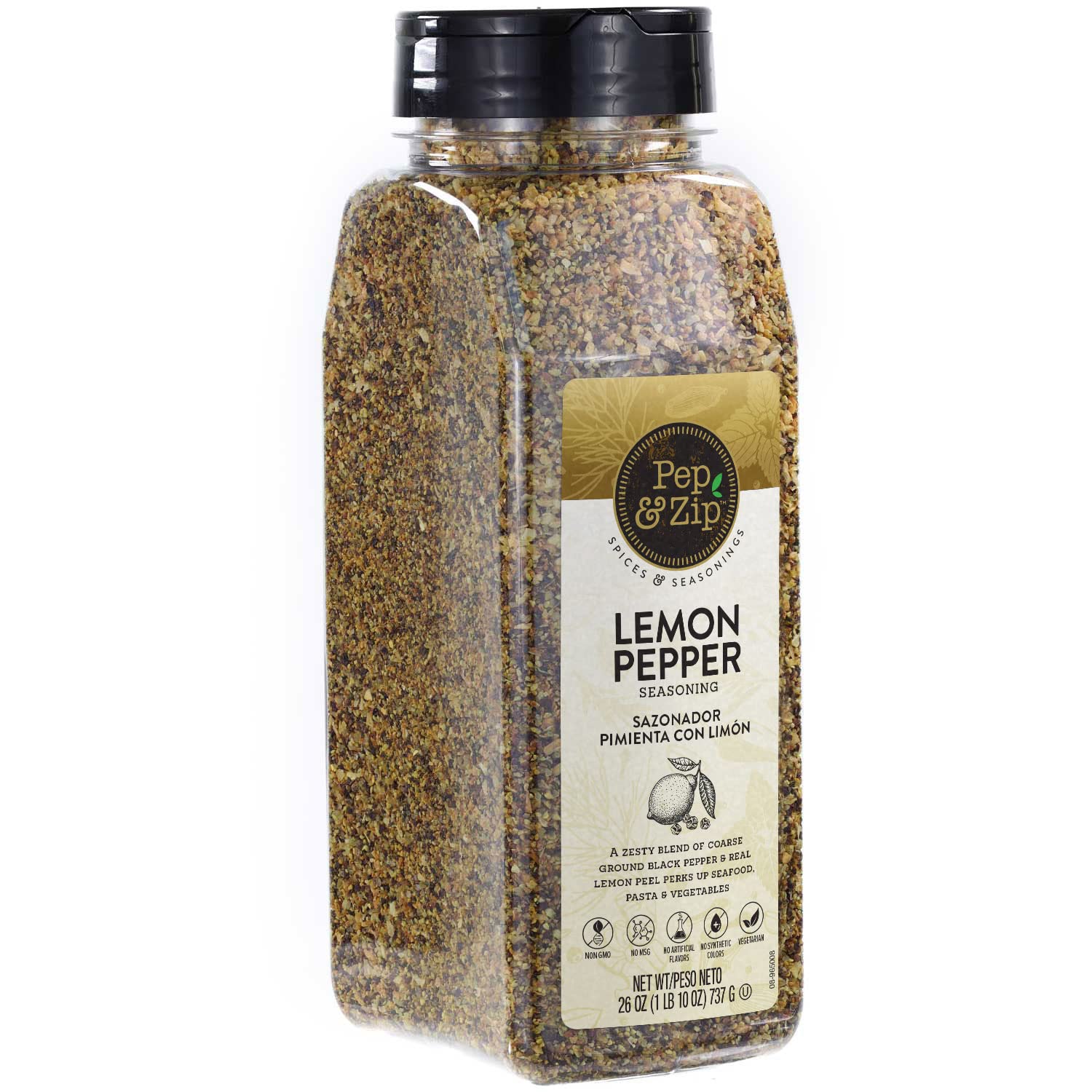 Amazon.com : Pep and Zip, Lemon Pepper Seasoning/Sazonador Pimienta con ...