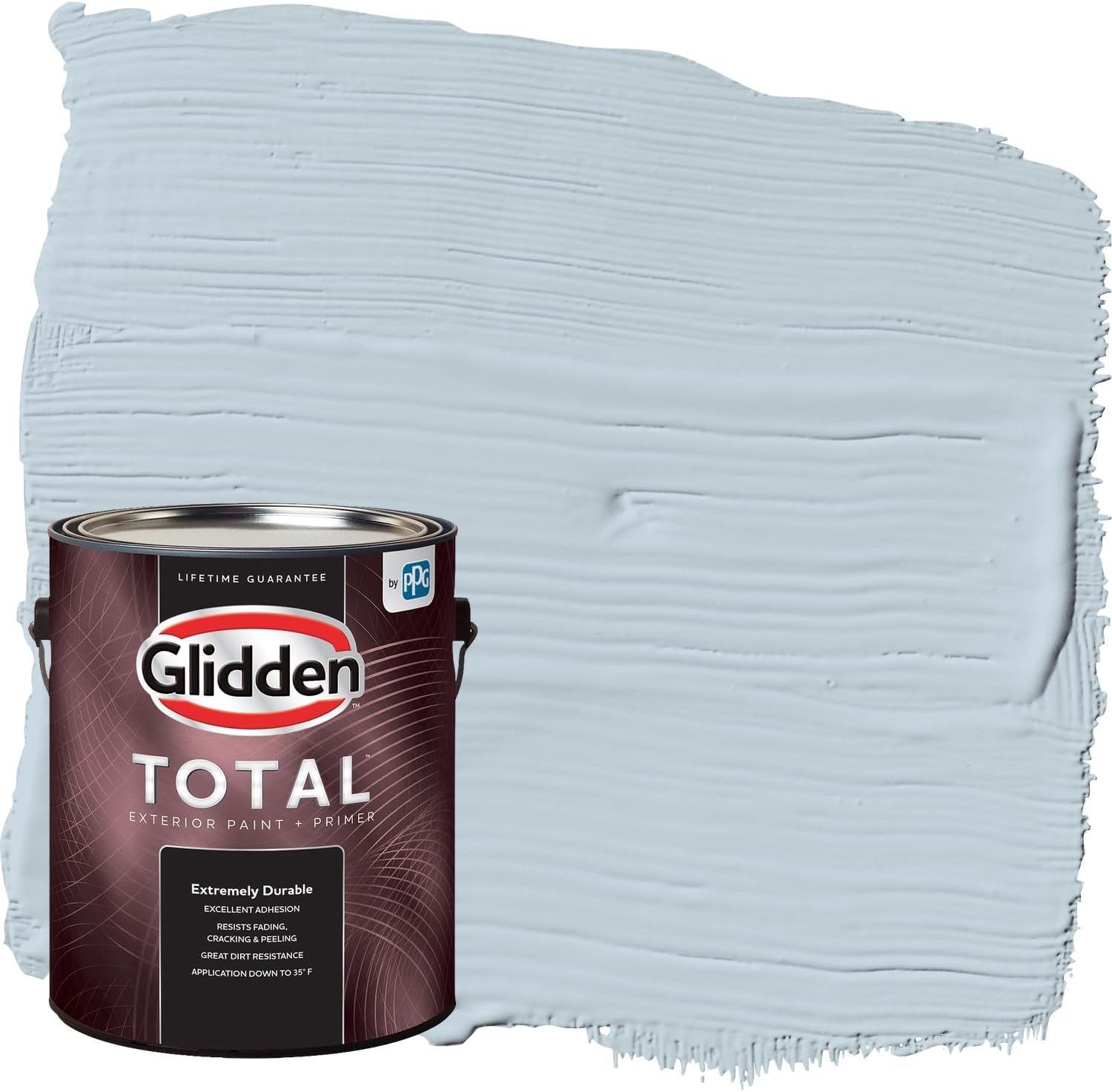 Glidden Total 1 gal. Keepsakes/Blue Flat Exterior Paint with Primer ...