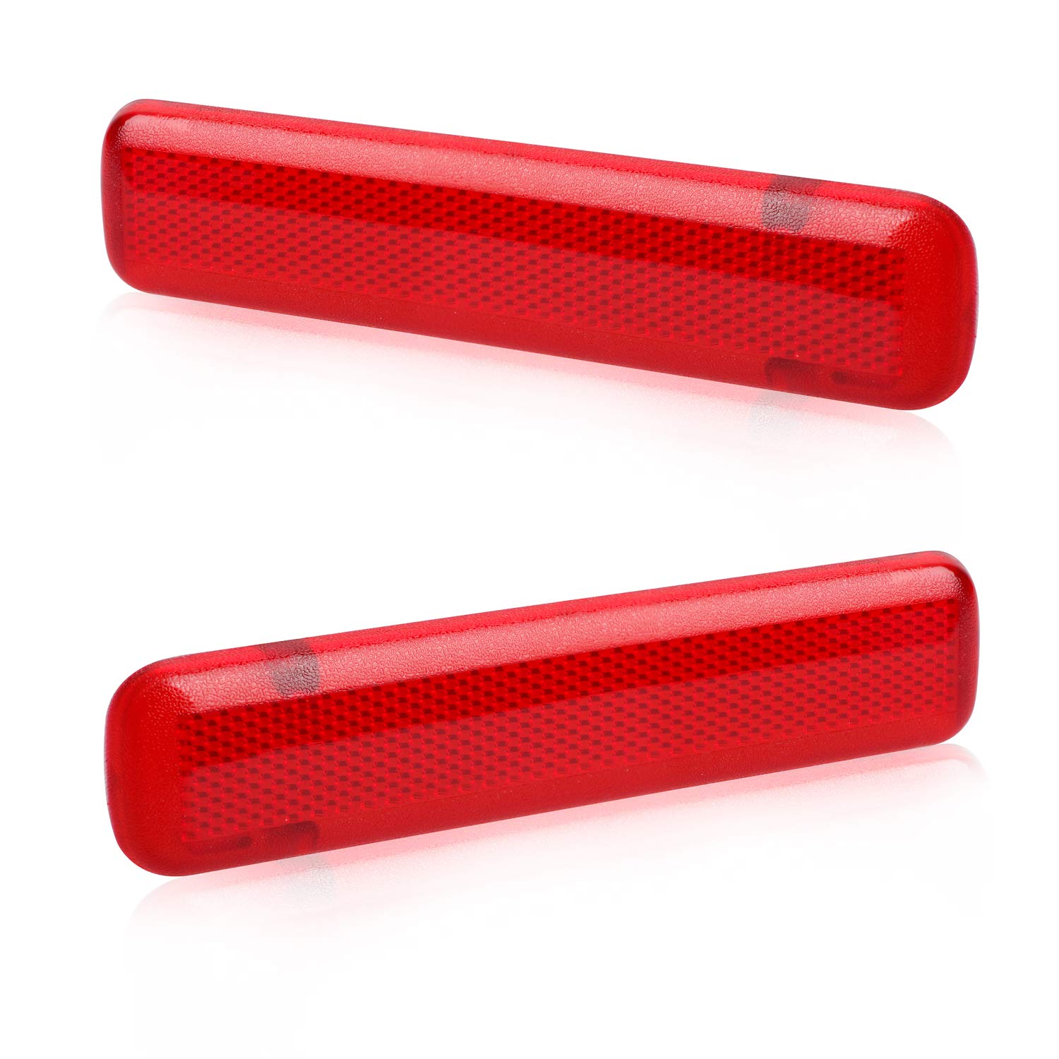 Amazon.com: HERCOO Rear Door Trim Panel Red Left & Right Reflector ...