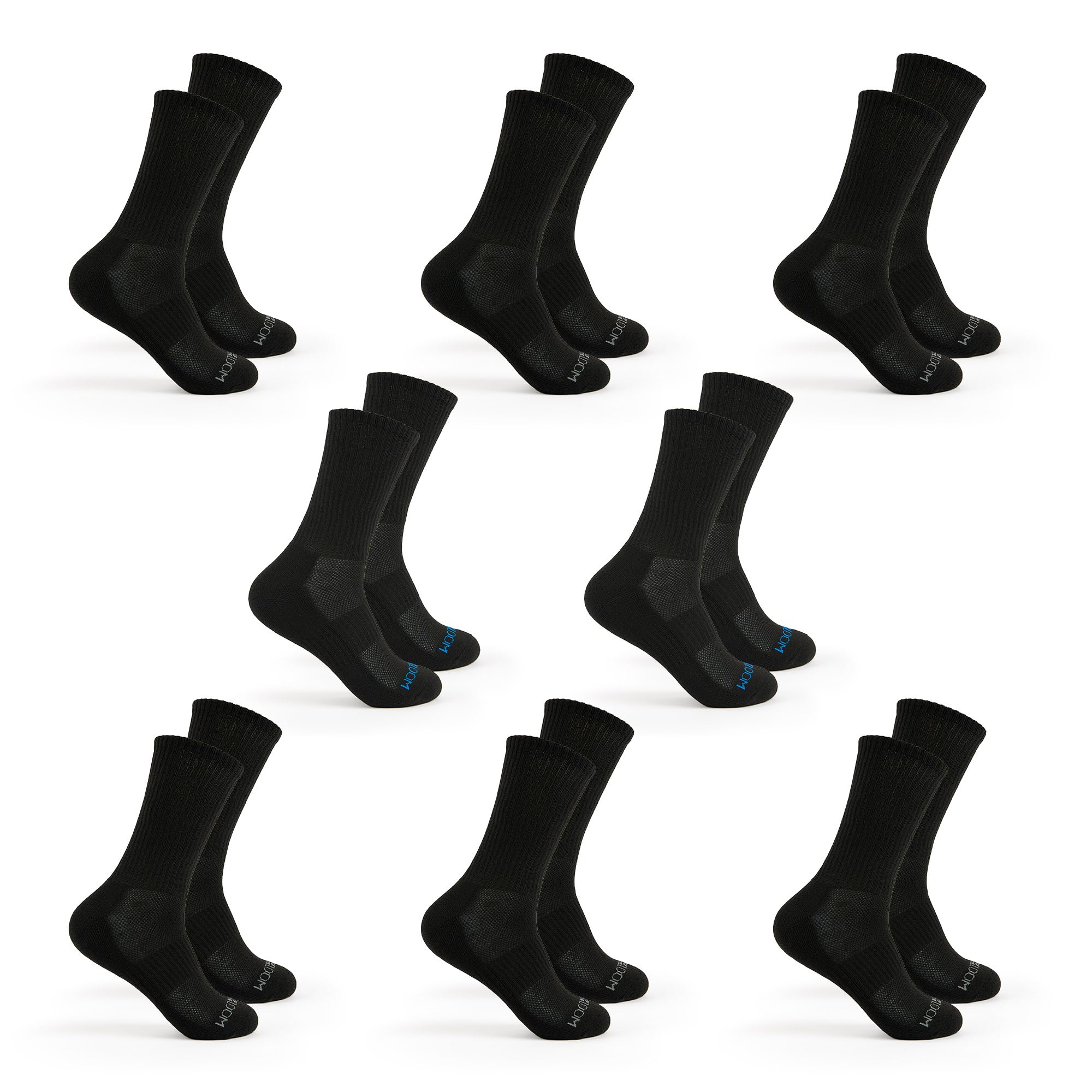 Amazon.com: Fruit of the Loom Black Crew Socks for Men - 8 Pairs, Arch ...