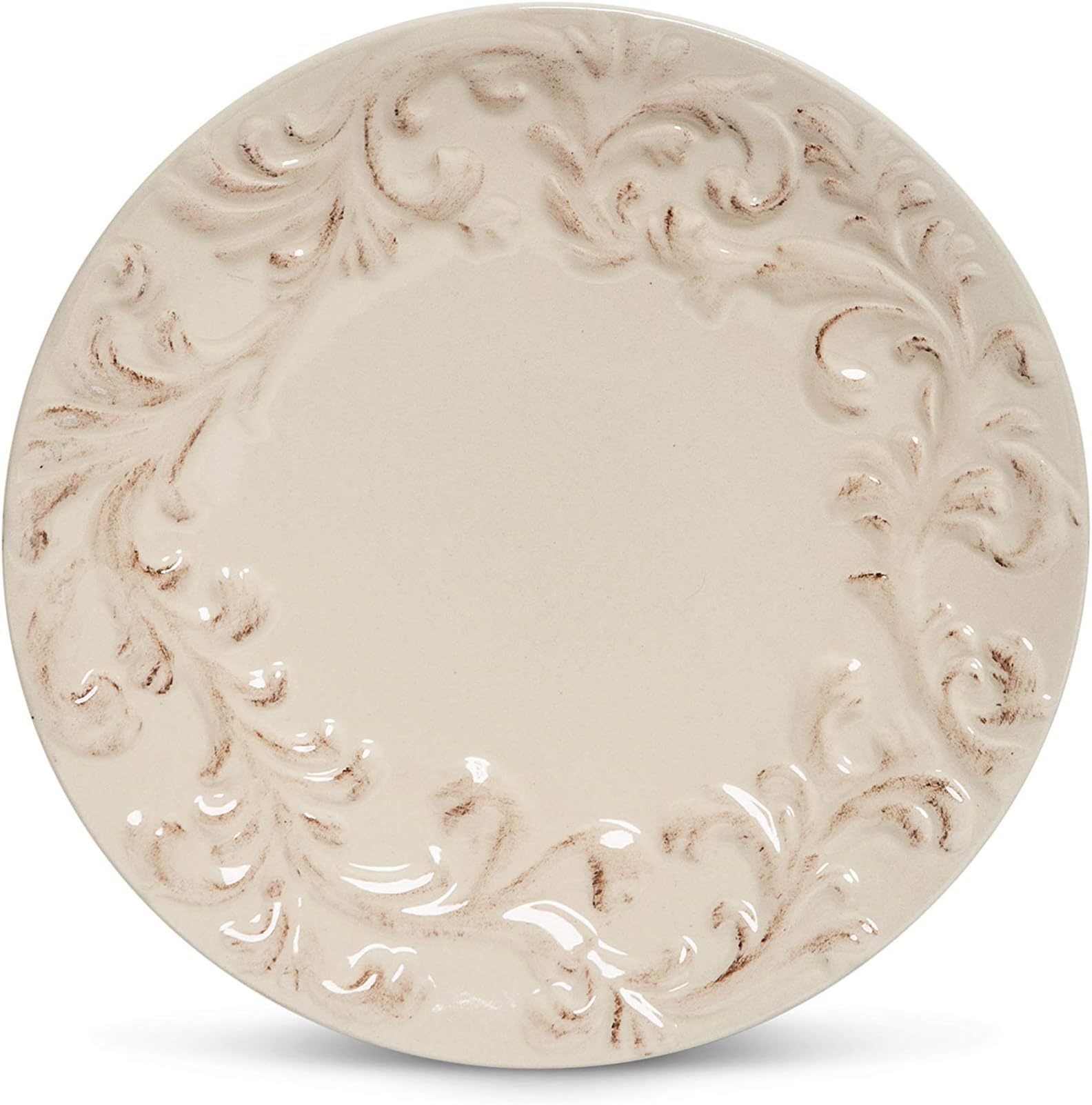Amazon.com | GG Collection Ceramic Cream Dinner Plates (4): Dinner Plates