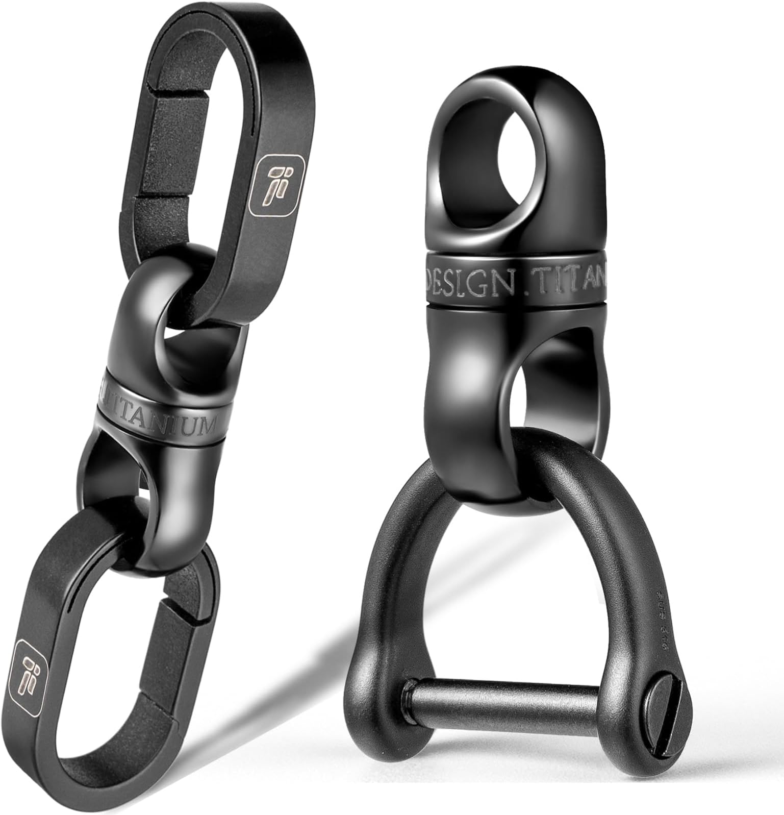 Amazon.com: FEGVE Titanium Swivel Key Chain Rings Heavy Duty with 2 ...