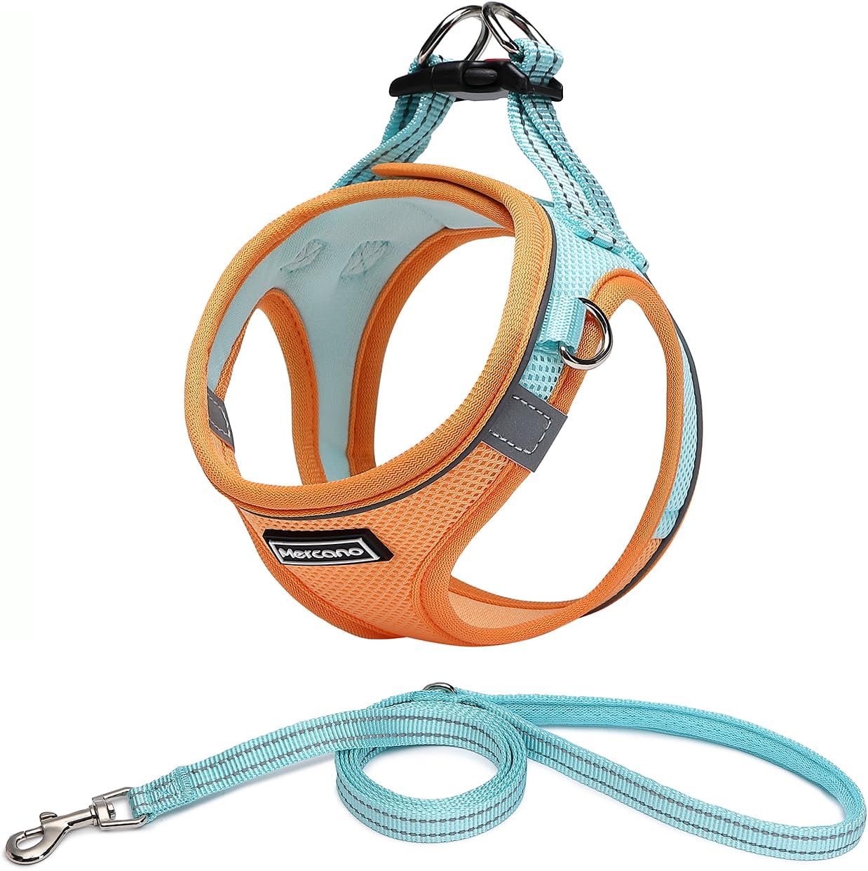 Amazon.com : Mercano Soft Mesh Dog Harness and Leash Set, No-Chock Step ...