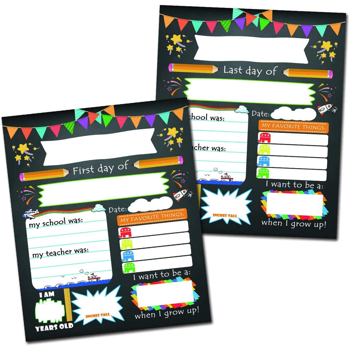 Buy First and Last Day of School Interview Signs - Photo Booth Prop for ...