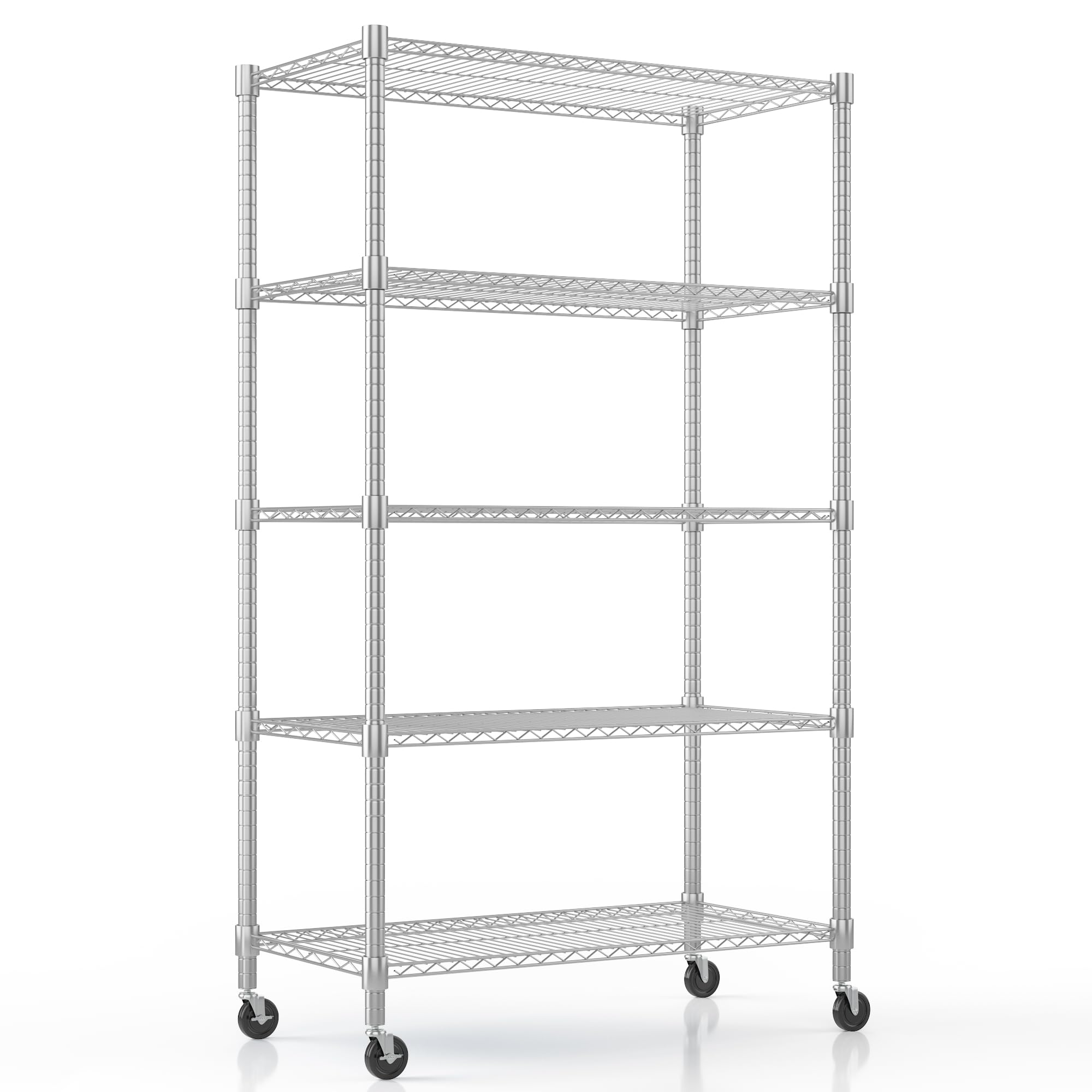 Amazon.com: Himimi 5-Tier Heavy Duty Steel Wire Rack Storage Shelving ...