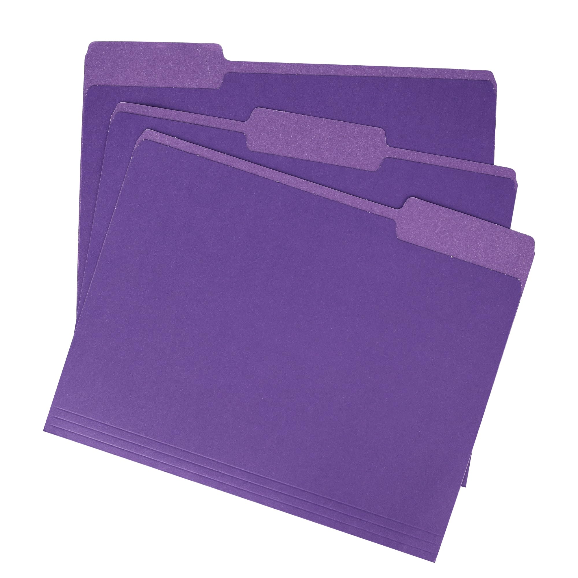 Amazon.com : pmybupo 18 Pack Purple File Folders 8.5 x 11 Inch,1/3 Cut ...