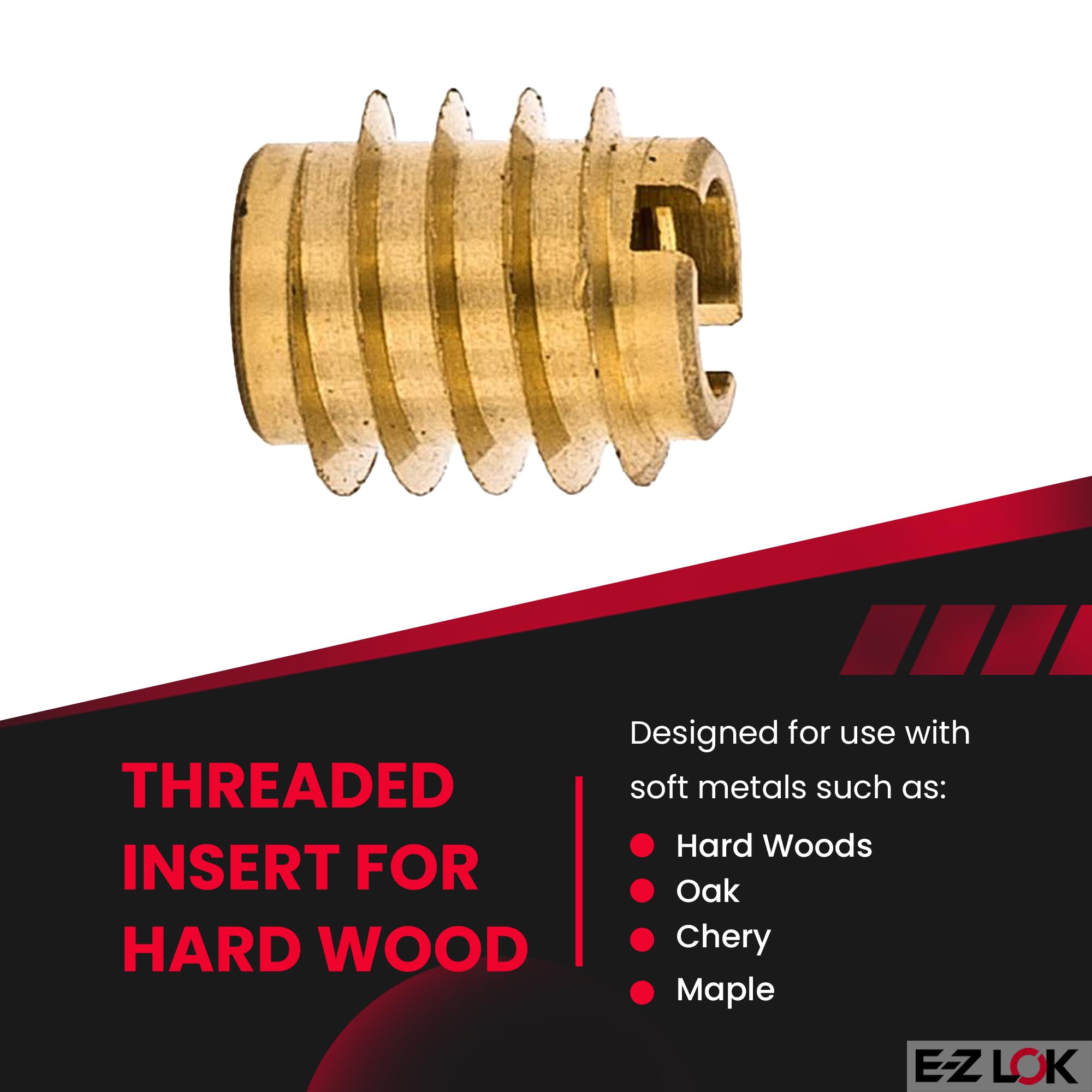 Snapklik.com : E-Z LOK Knife Threaded Insert For Hard-Wood