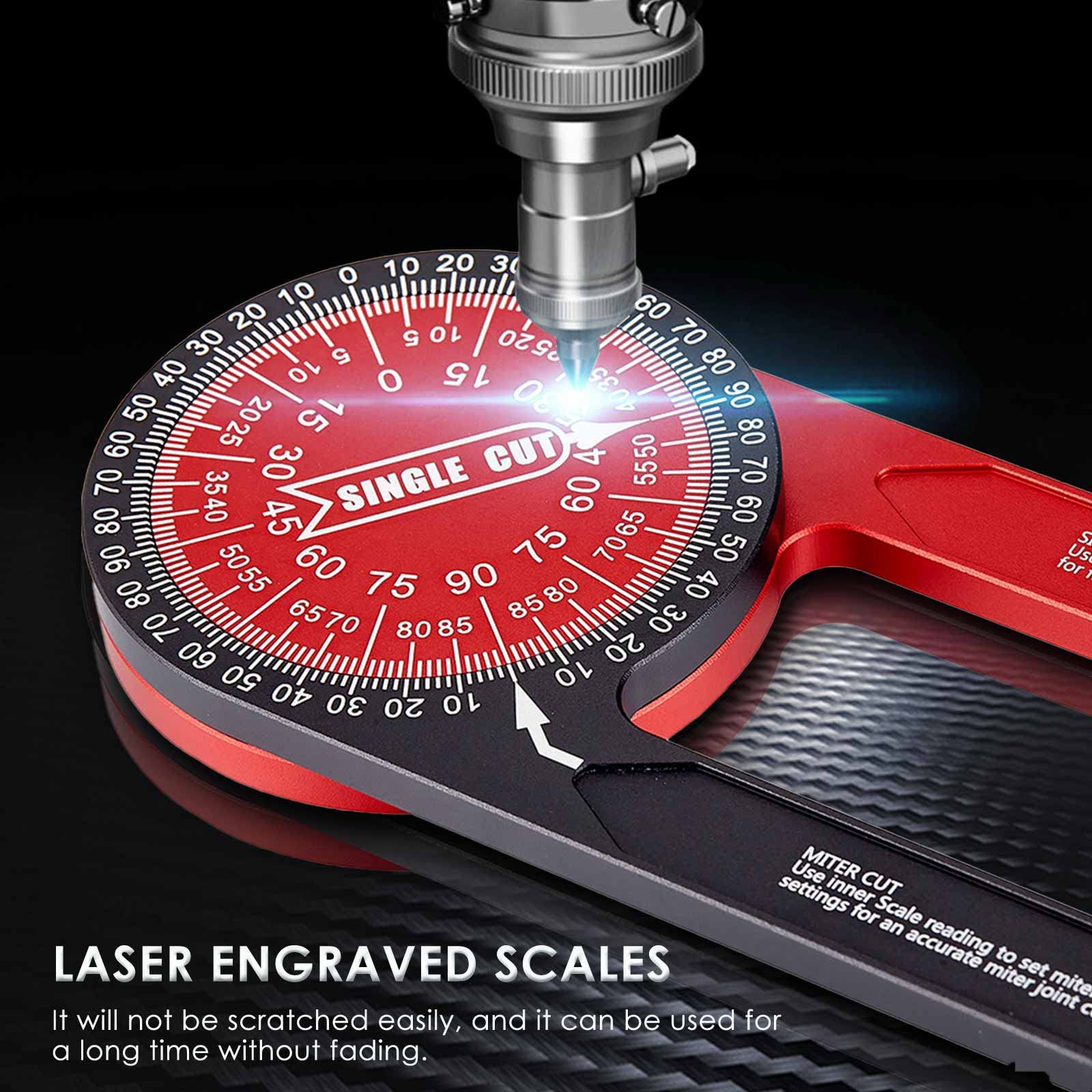 Snapklik.com : Litorange Aluminum Miter Saw Protractor Plus 8.7-Inch ...