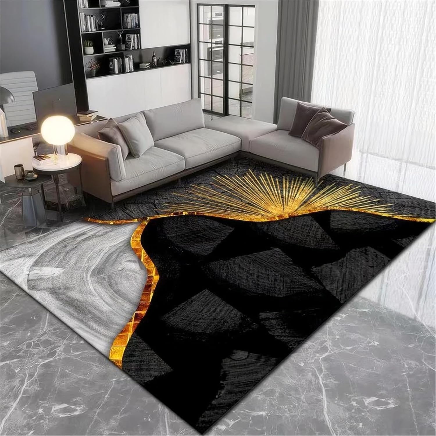 Amazon.com: USHIRUG Luxury Marble Area Rugs, 3x5ft, Modern Simple Style ...