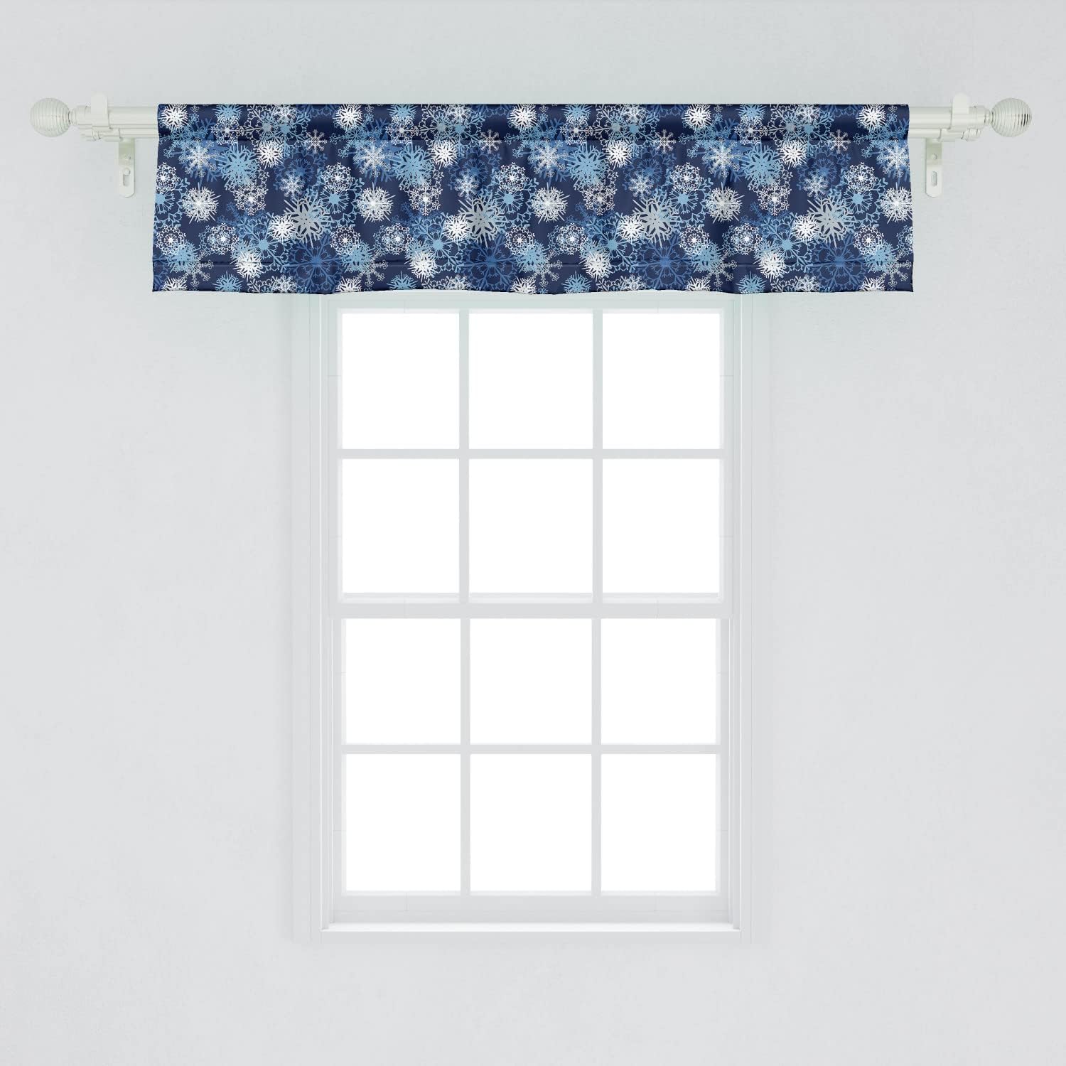 Amazon.com: Ambesonne Winter Window Valance Pack of 2, Various ...