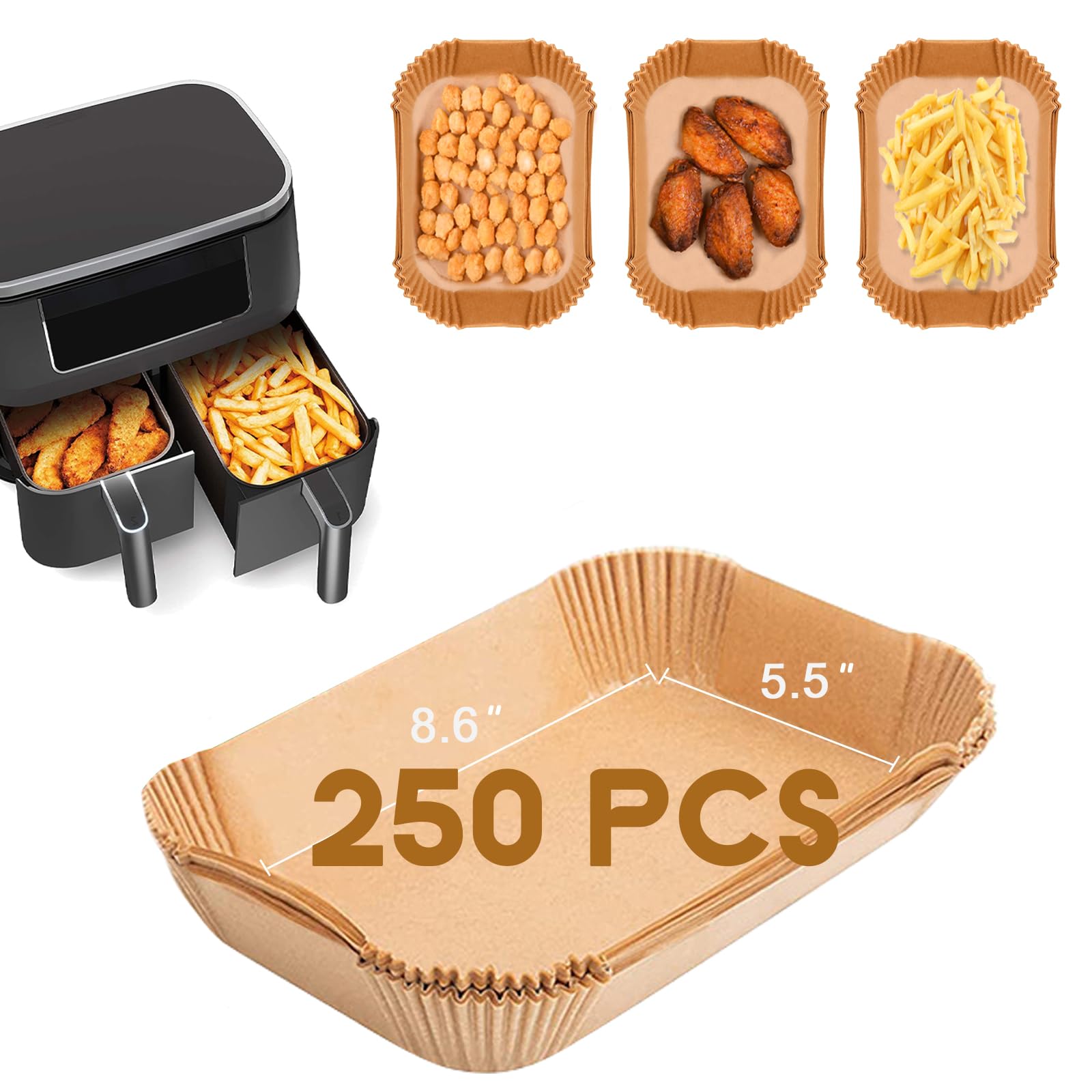 Amazon.com: Golden Associate Disposable Paper Liner Rectangular 250 Pcs ...