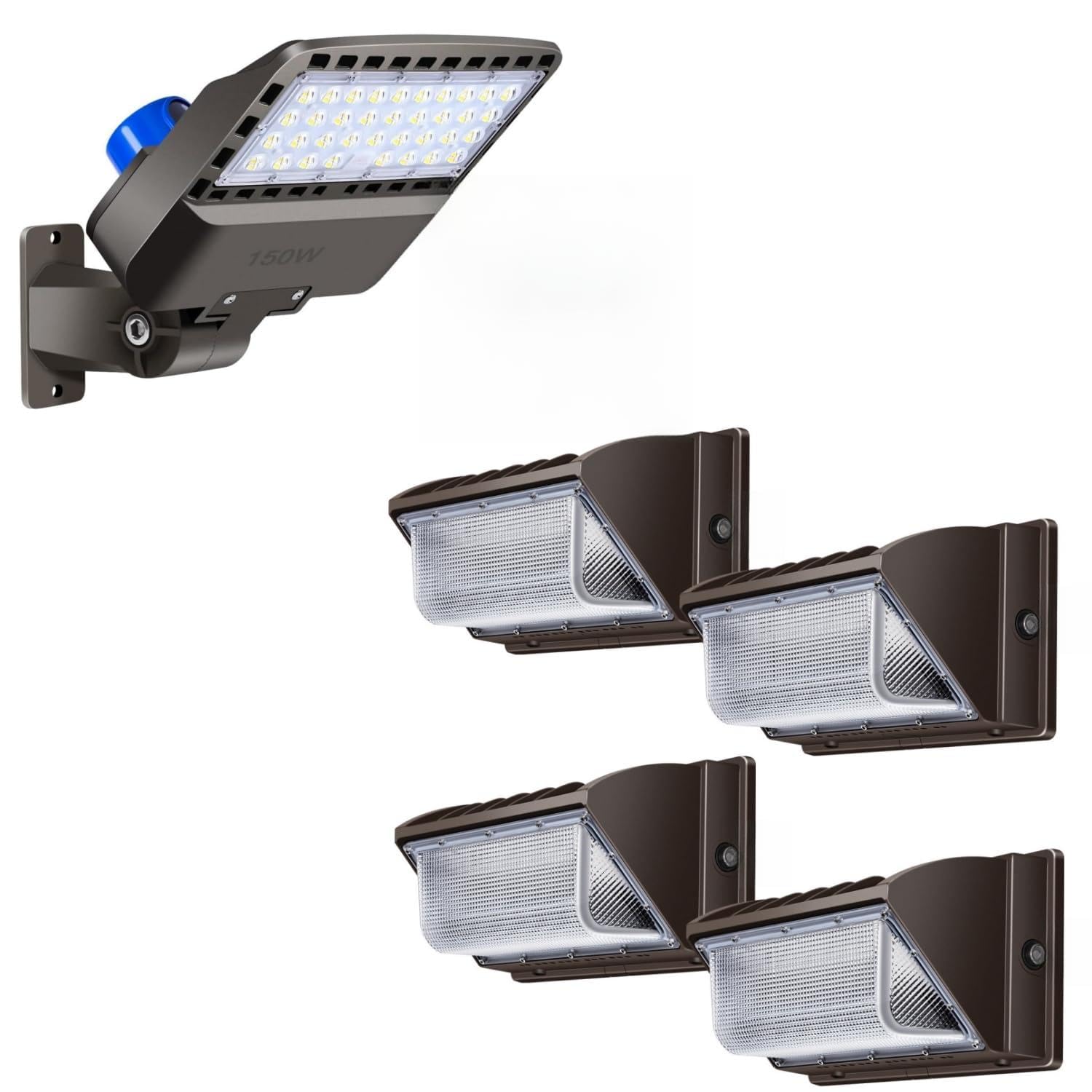 Juyace 150W LED Wall Pack Light Photoelectric and 150W led Flood Light ...
