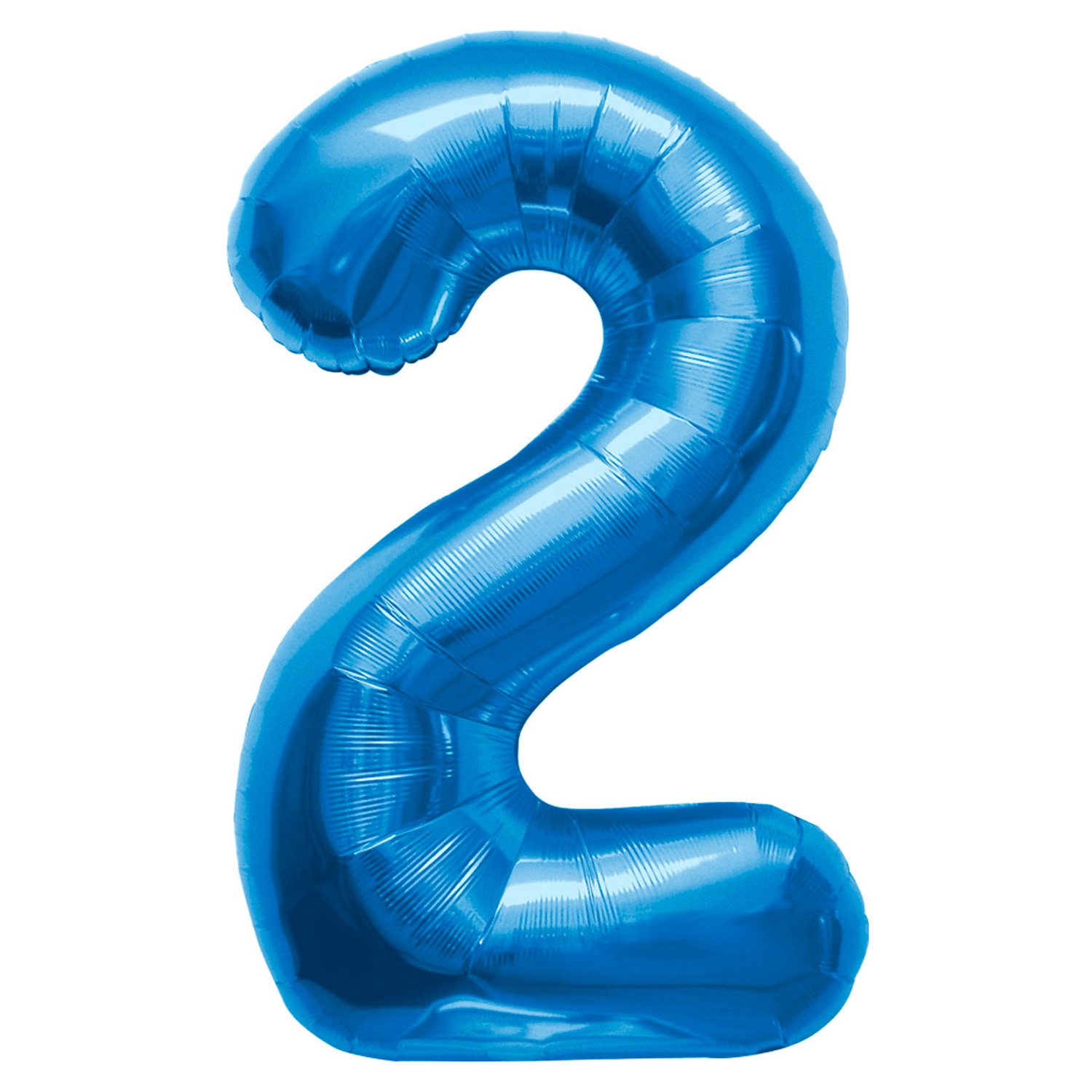 Amazon.com: Northstar Balloons Number 2 - Blue Helium Foil Balloon - 34 ...