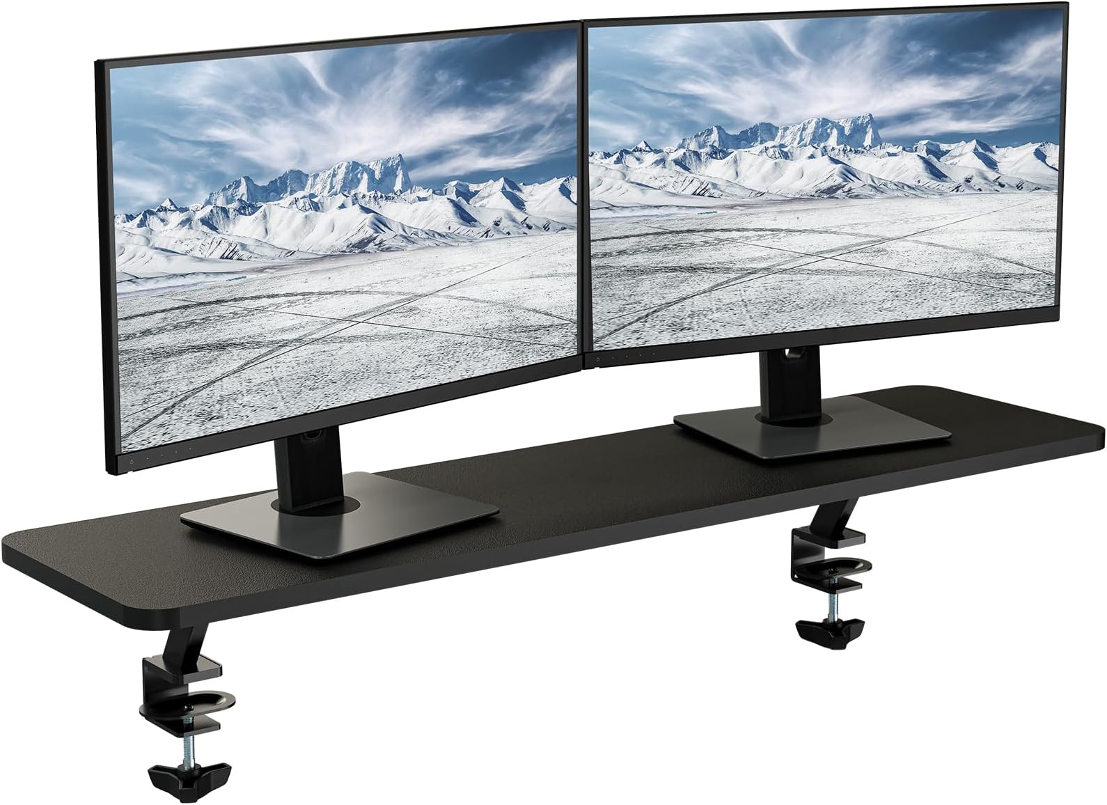 Amazon.com: VIVO Black Clamp-on Small 26 inch Ergonomic Desk Shelf ...