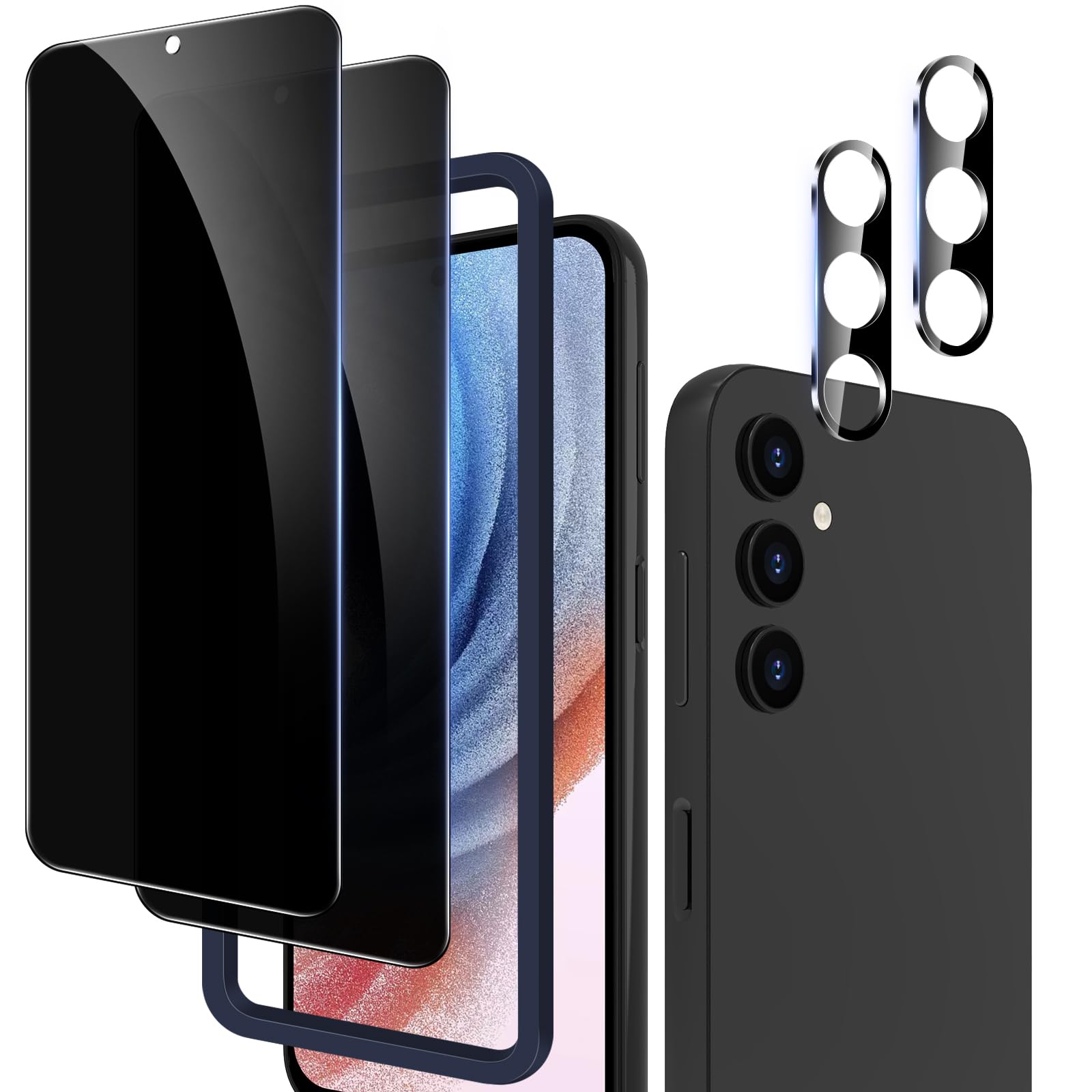 Amazon.com: RXNMH [2+2 Pack] Samsung Galaxy A55/A35 5G Screen Protector, 2 Pack Privacy Film + 2 ...