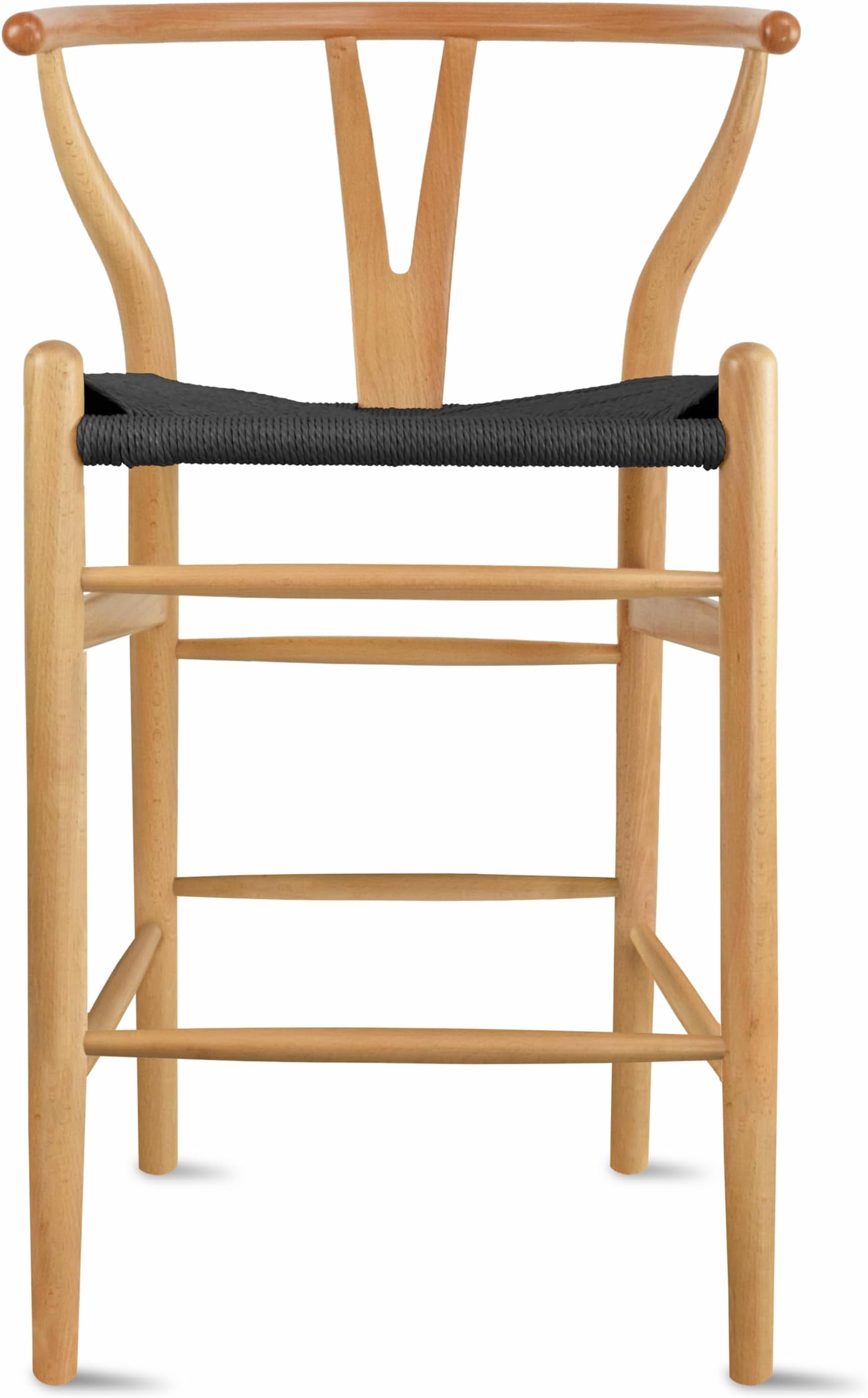 Amazon.com: 2xhome Wishbone Counter Height Barstool with Woven Paper ...