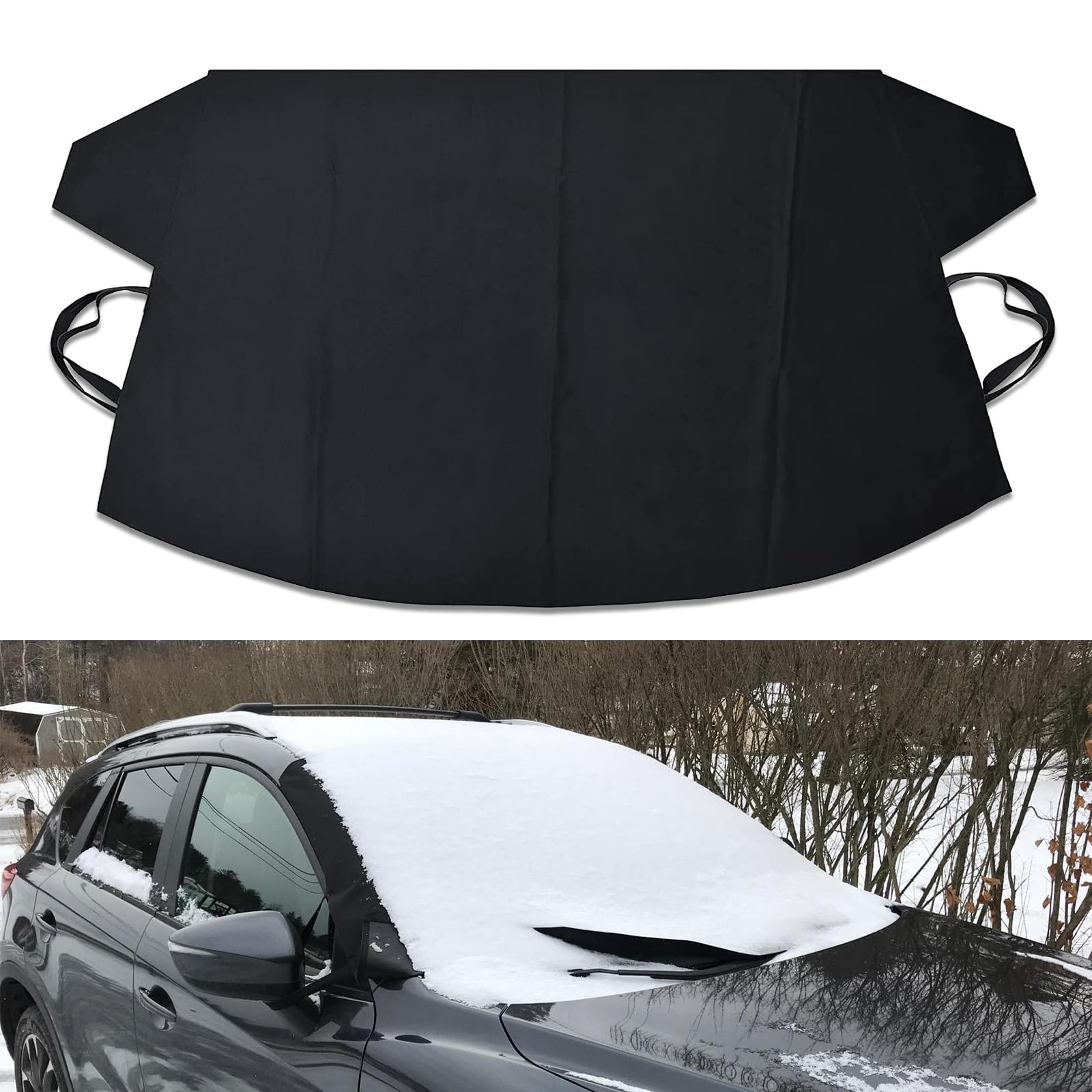 Amazon.com: Tesnaao 1 PC Car Windshield Snow Cover, Thick Oxford Cloth ...