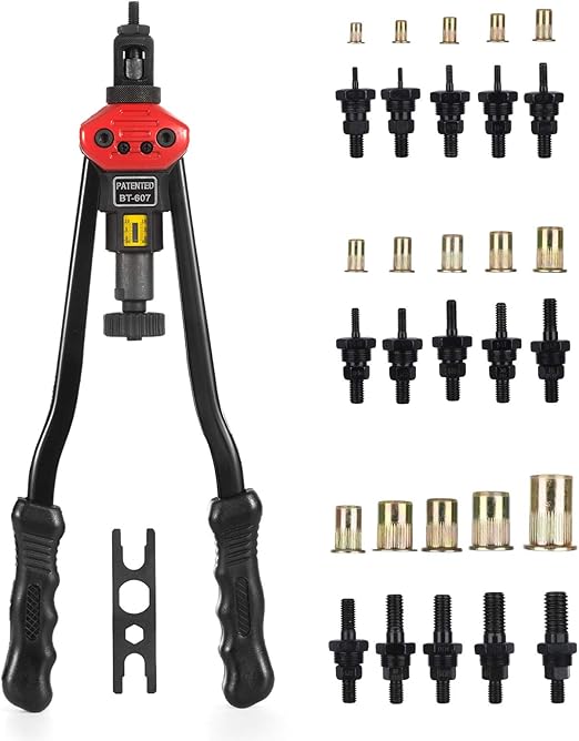Amazon.com: AIUITIO 16" Rivet Nut Tool, Rivnut Tool Kit with 15 Metric ...