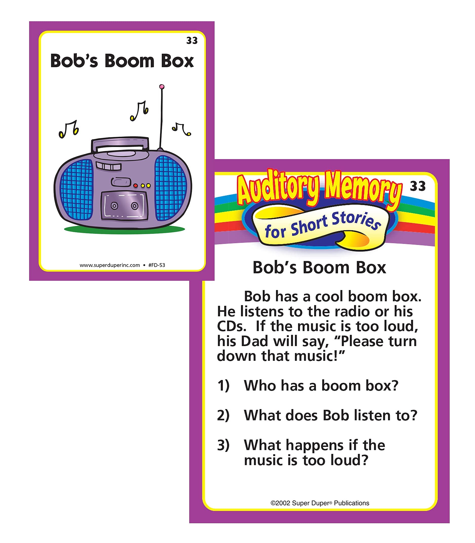 Buy Super Duper Publications | Auditory Memory for Short Stories Fun ...