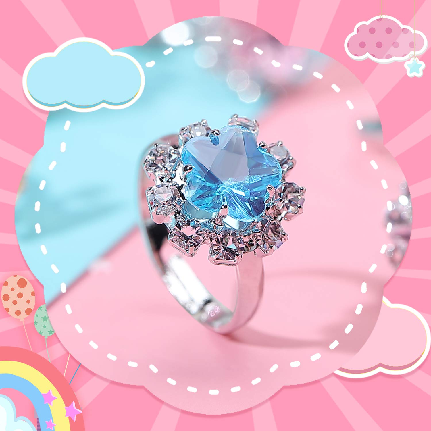 Snapklik.com : Jewel Rings For Kids 24pc Adjustable No Duplication Girl ...