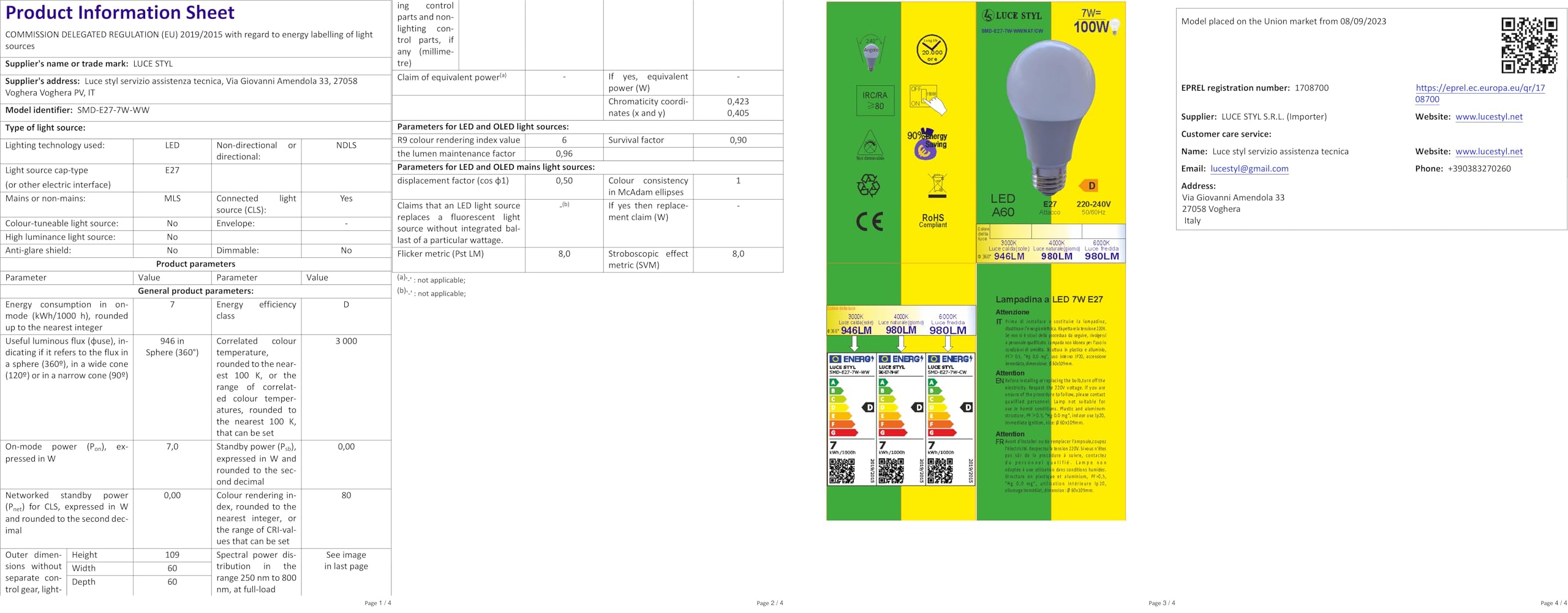 Dimmable R63 Reflector E27 LED Bulb, Warm White 3000K, R63 Spotlight ...