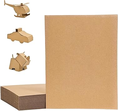 Omevett 20Pcs Corrugated Cardboard Sheets A4 (210 x 305 mm) 3mm ...