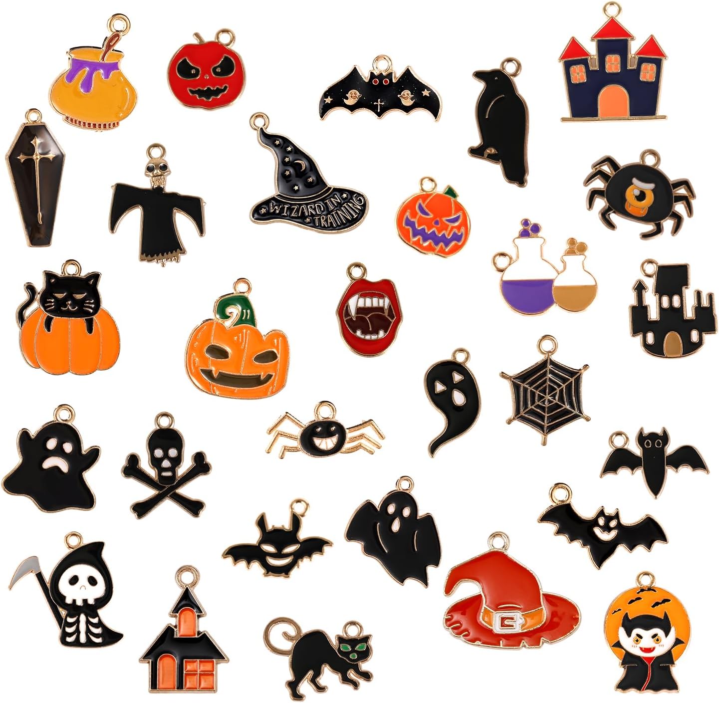 Amazon.com: Mikovivi 29pcs Halloween Charms, Novelty Charms Pendants ...