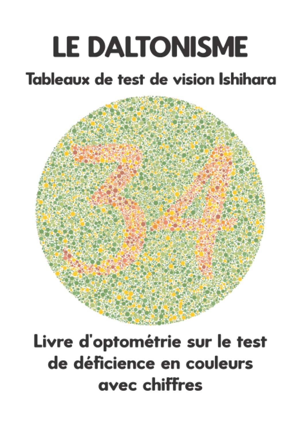 Buy Test de daltonisme Ishihara Test de la vision Optométrie Test de ...
