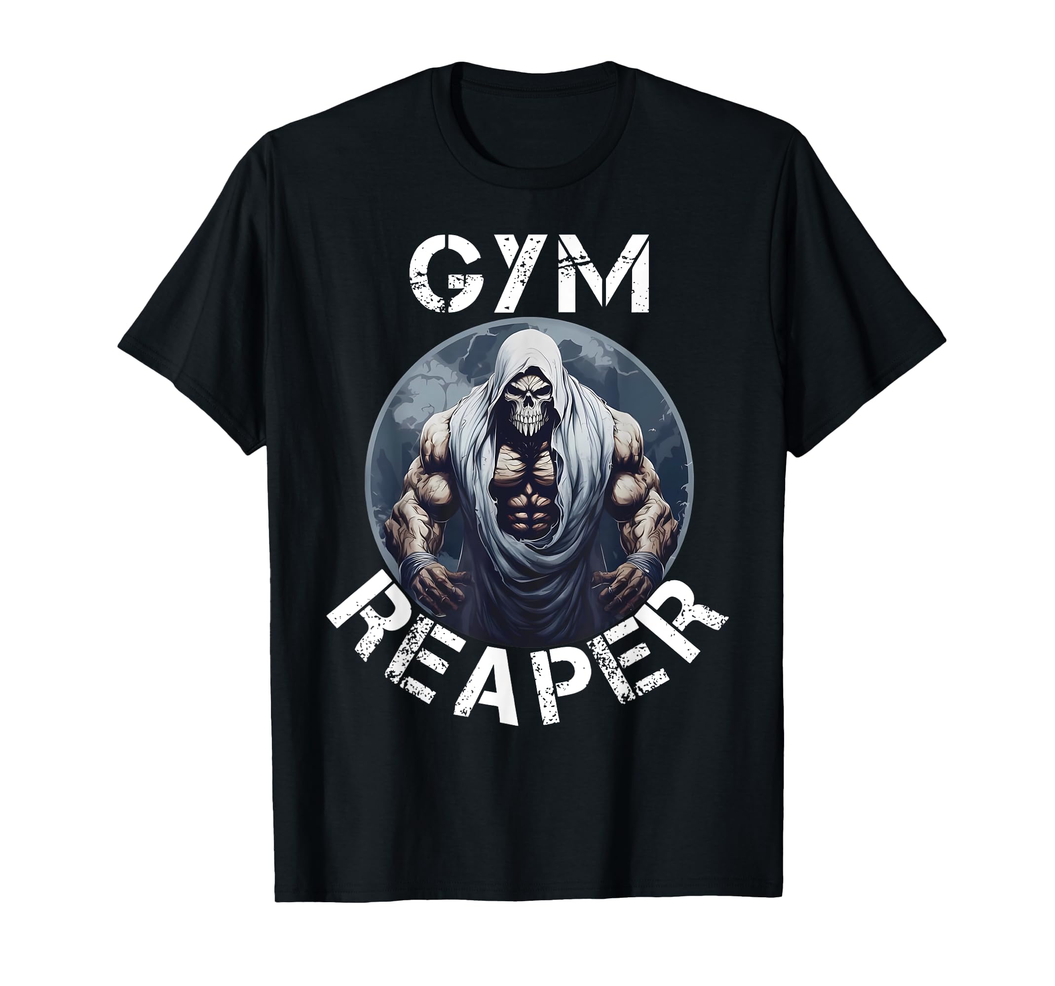 Amazon.com: Gym Reaper Fitness Halloween Skeleton Workout Bodybuilding ...