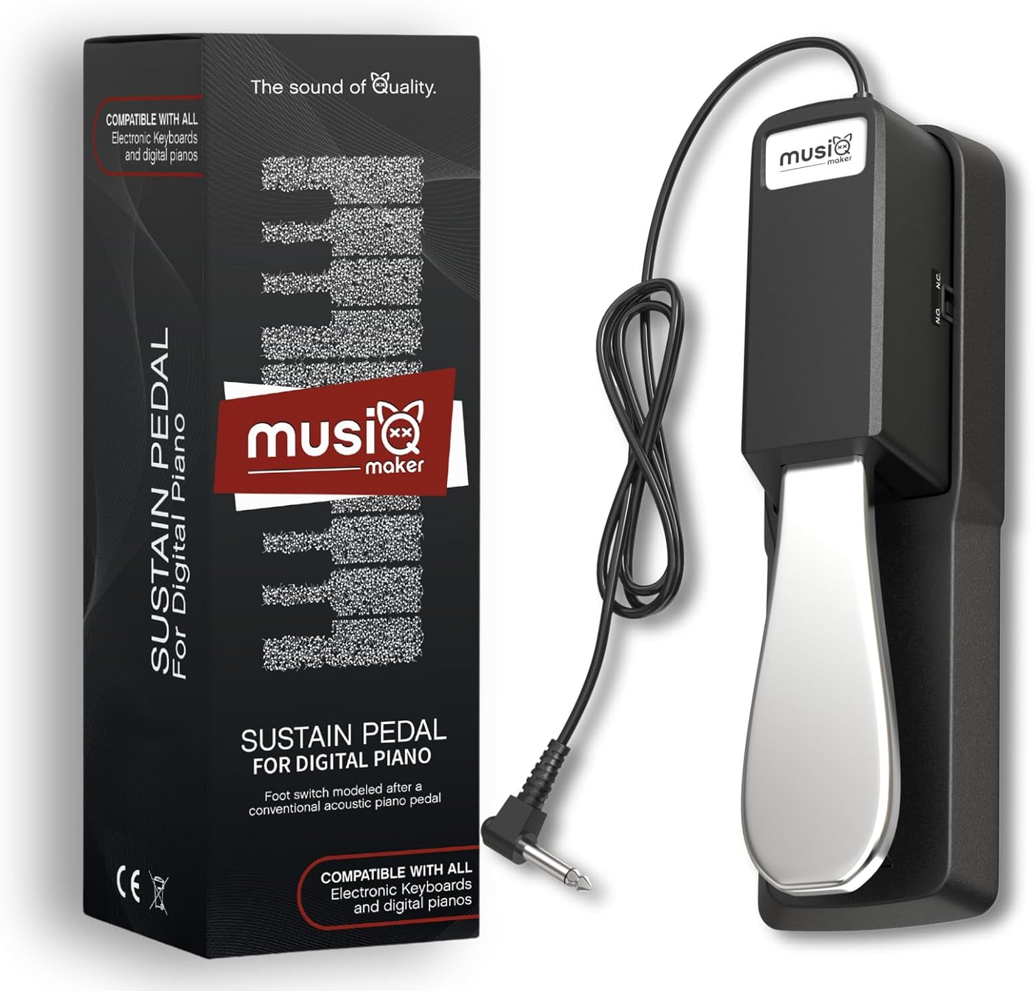 Amazon.com: Universal Sustain Pedal for Digital Piano & Electronic ...