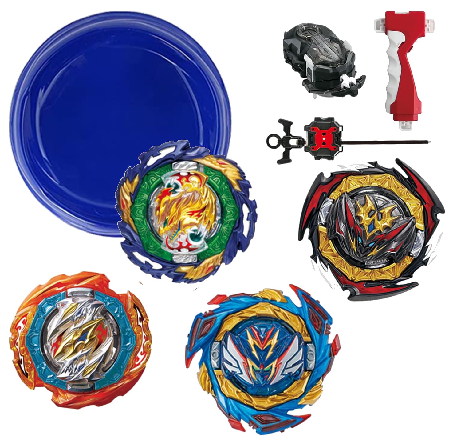 Amazon.com: ASVEXKW Battling Tops Burst Toy Game 4 Set Spinning Tops 2 ...