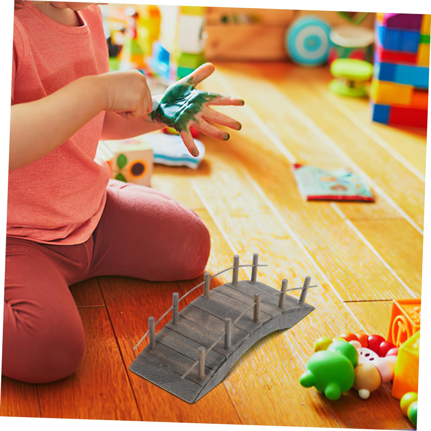 Toyvian Doll House Decoration Garden Bridge Statue Bonsai Bridge Decor ...