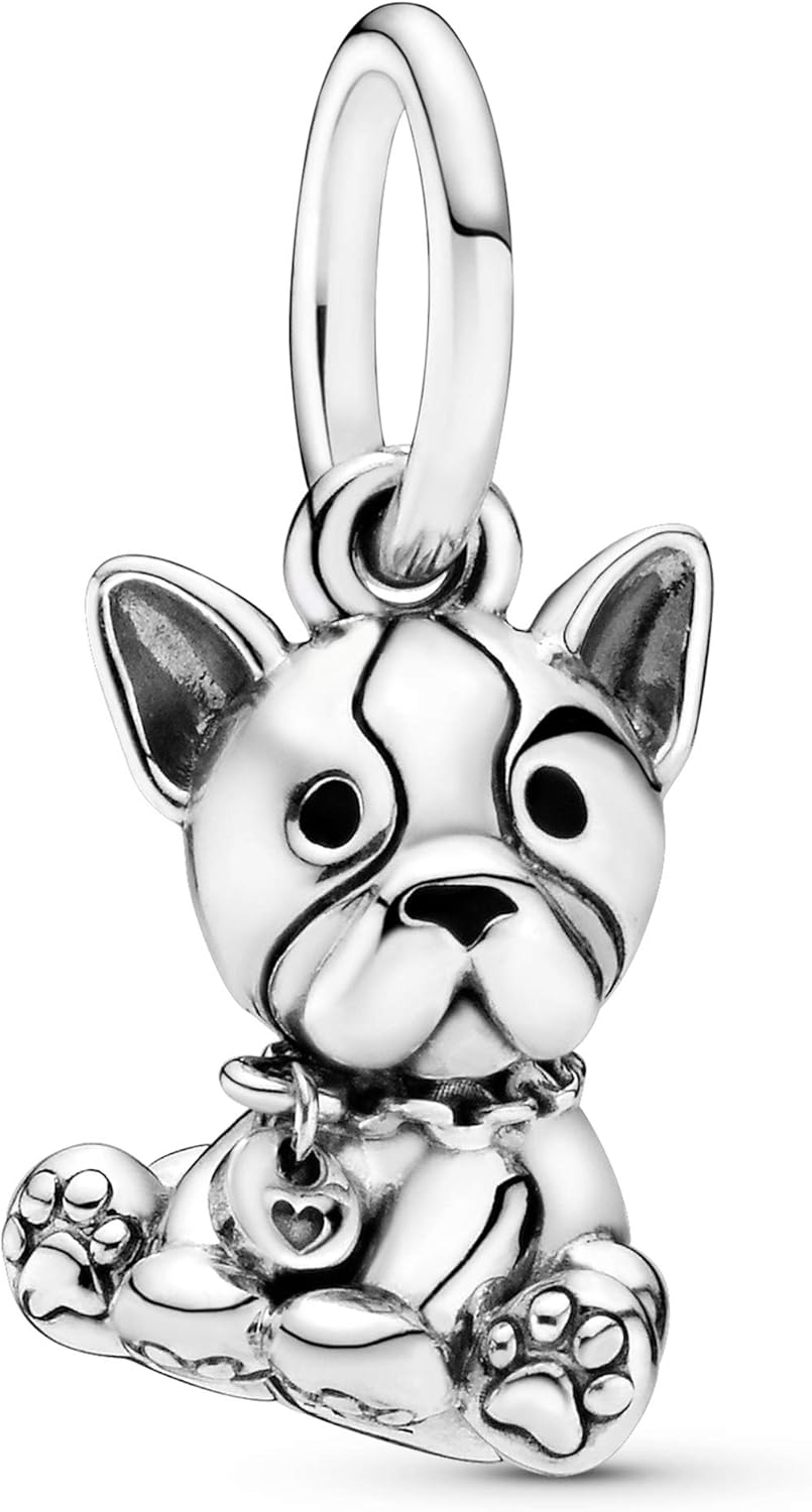 Amazon.com: Pandora Jewelry Bulldog Puppy Dog Dangle - Fun, Pet Charm ...