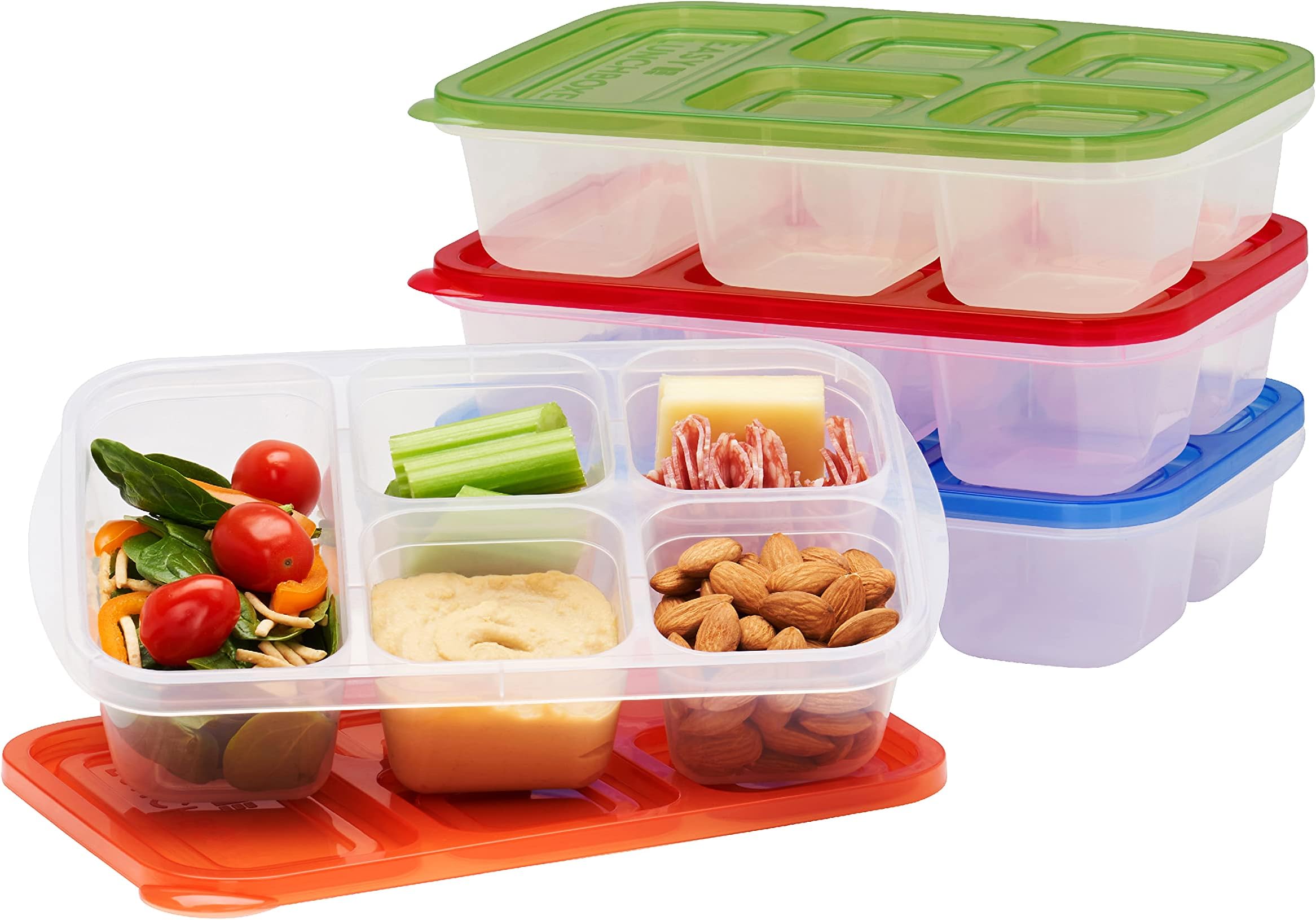 Amazon.com: EasyLunchboxes® - Bento Lunch Boxes - Reusable 3 ...
