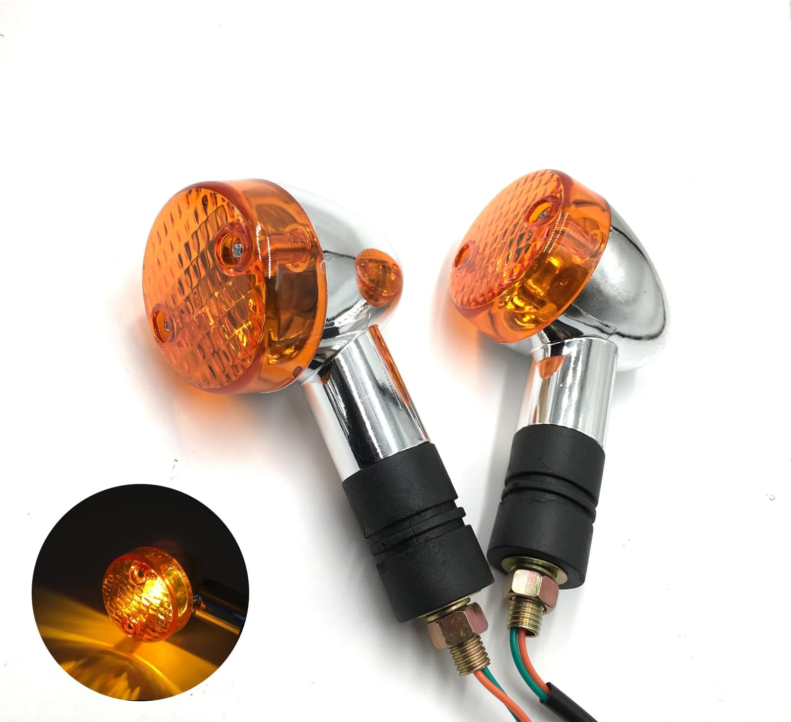 Amazon.com: SPNUVR 2Pcs Motorcycle Bullet Turn Signals Lights For Honda ...