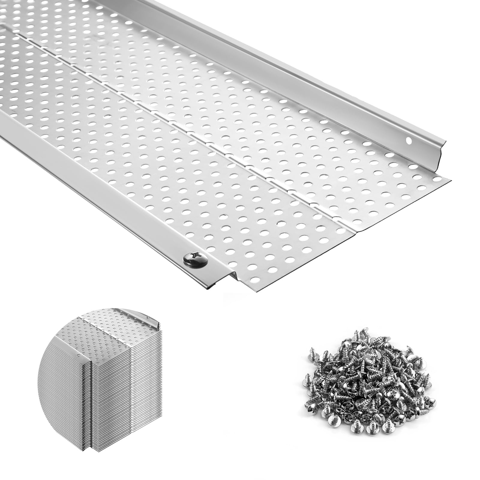 6 Inch Gutter Guards 6" Aluminum Gutter Guards (16 Pack) - DIY Leaf ...